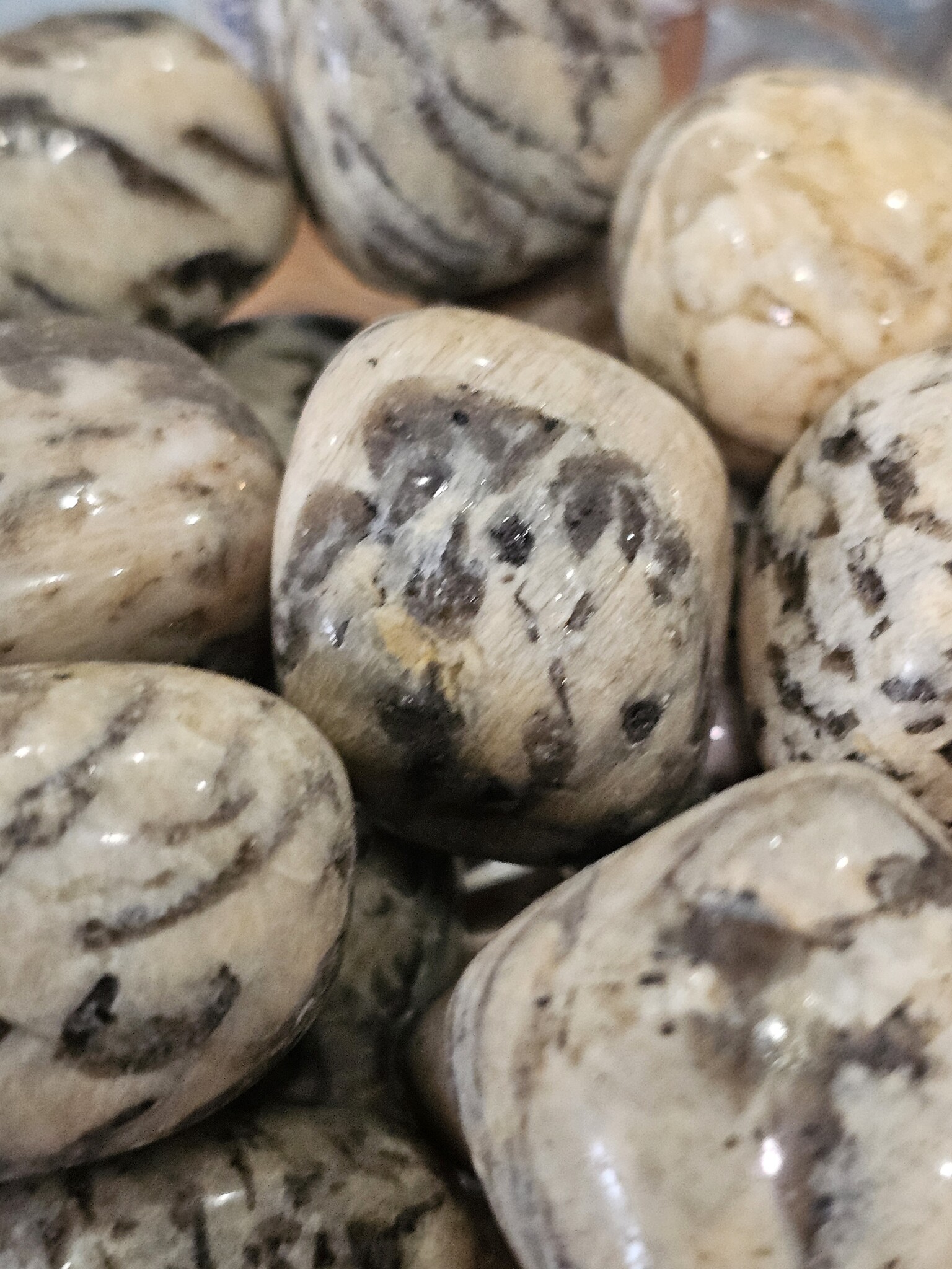 Graphic Feldspar (Zebradorite) Tumbled lg - Energy Within Crystals