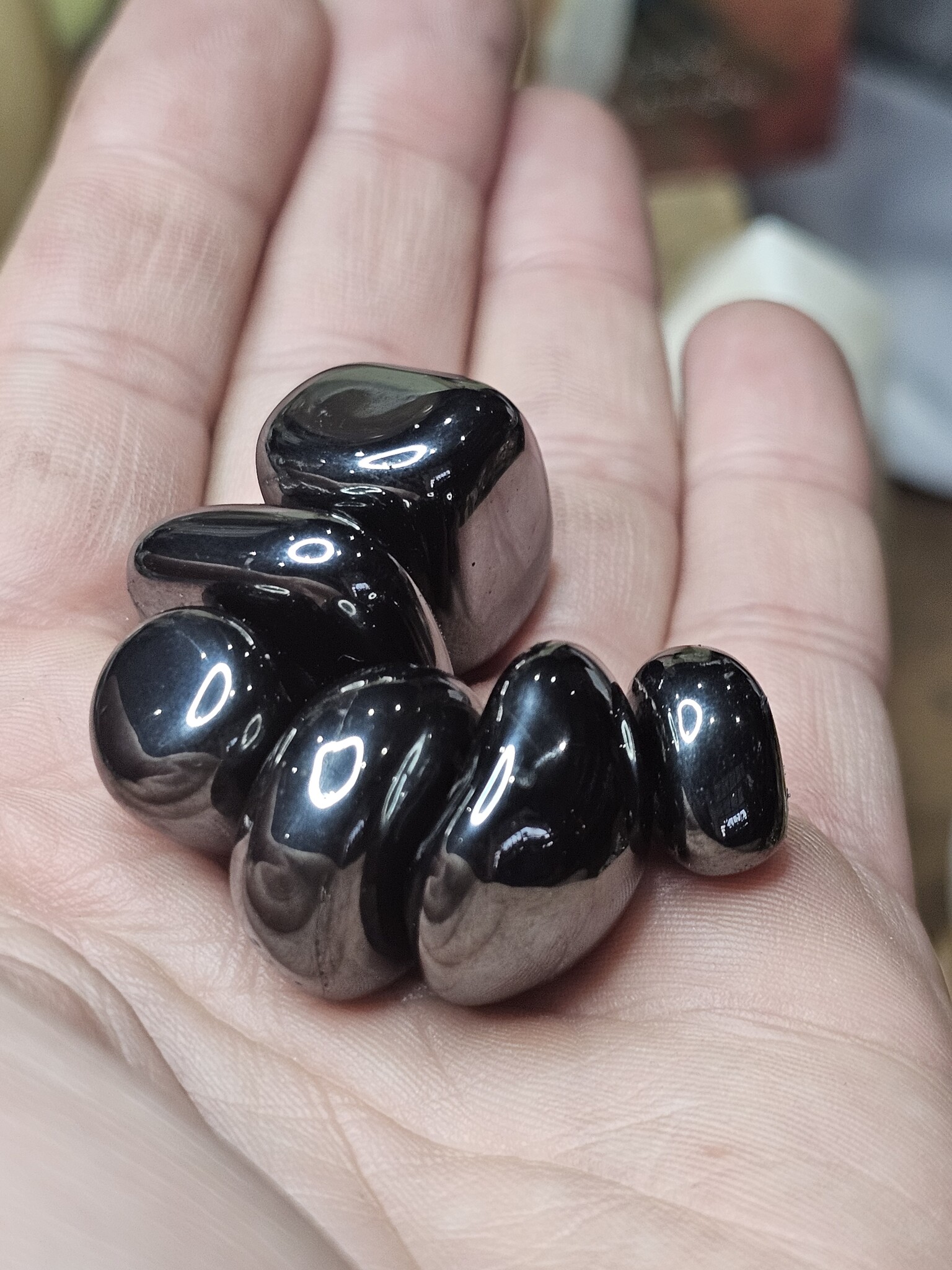 Magnetic Hematite Tumbled - Energy Within Crystals