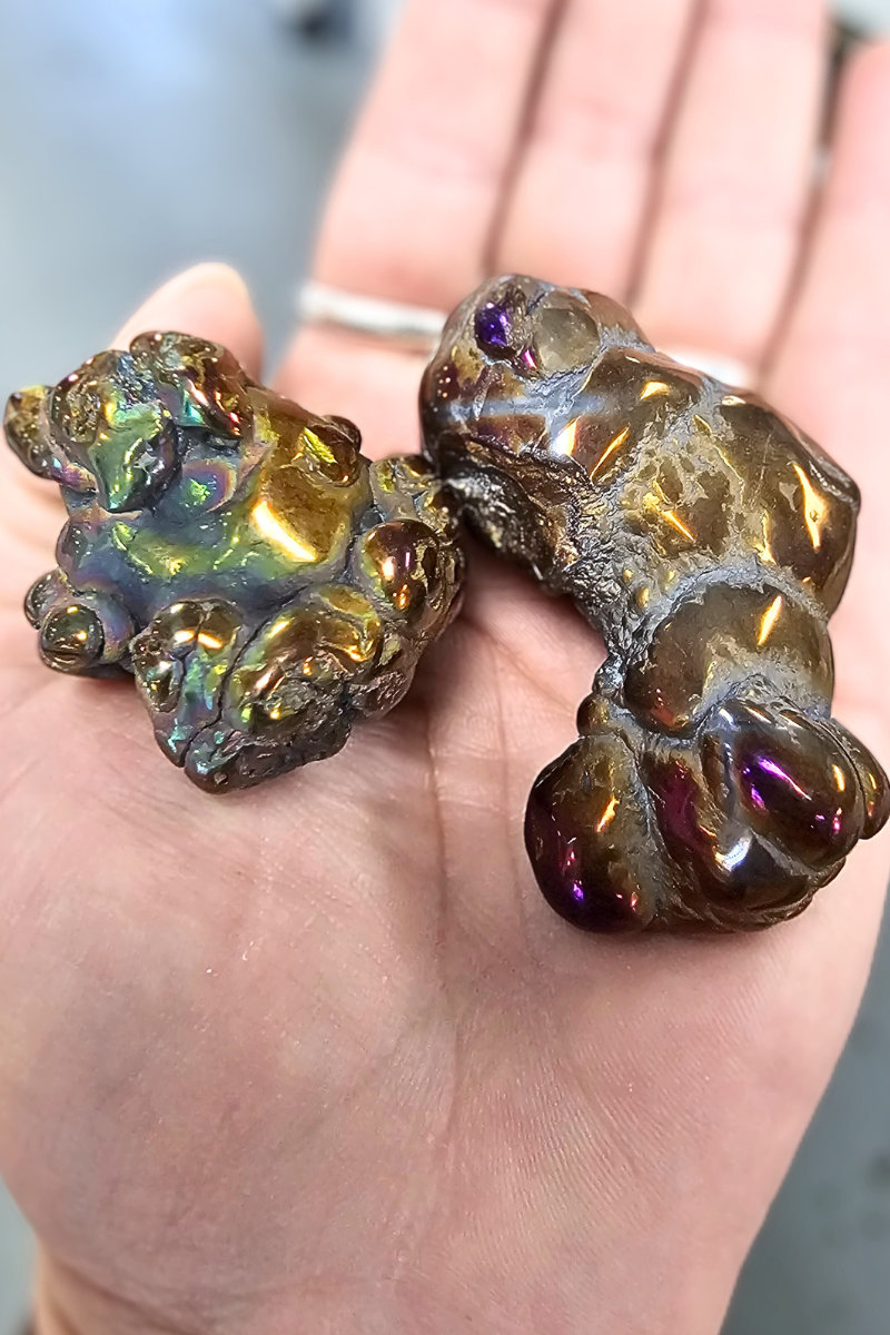 Purple Aura Bubble Agate - Calming, Protective, Emotionally Grounding ...