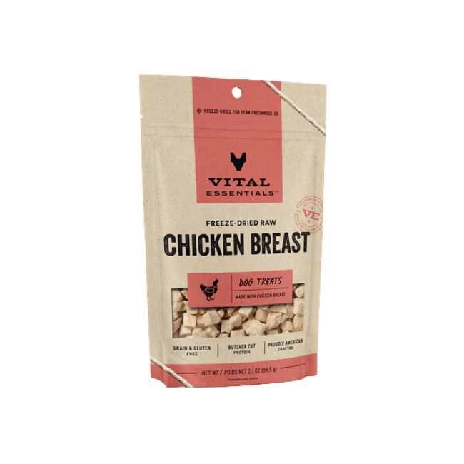 Vital Essentials Dog FD Diced Chicken Treat 2.1oz - Twelve Paws Pet Supply