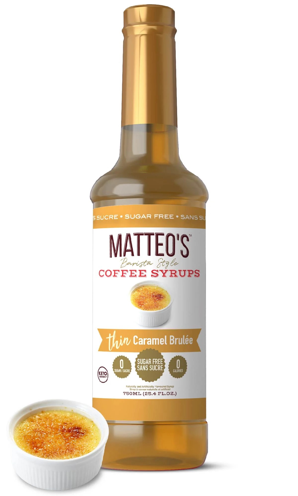 MATTEO'S Sirop a café crème brulé 750ml - Atelier Kaféin