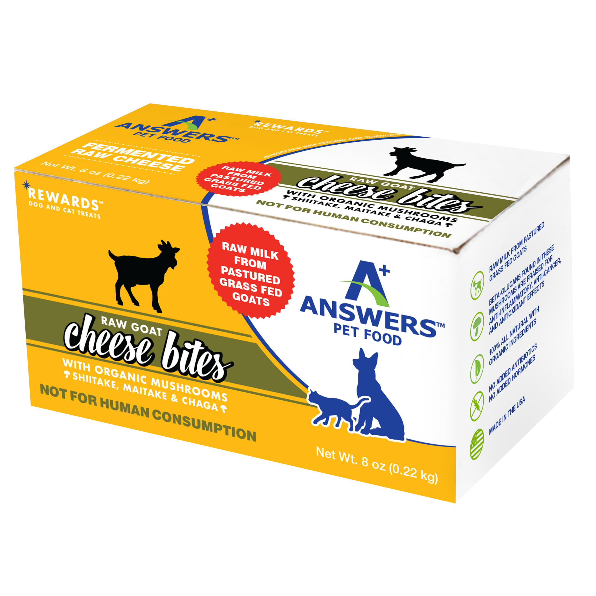 Answers Pet Food Frozen Raw Rewards Goat Cheese Bites With Organic ...