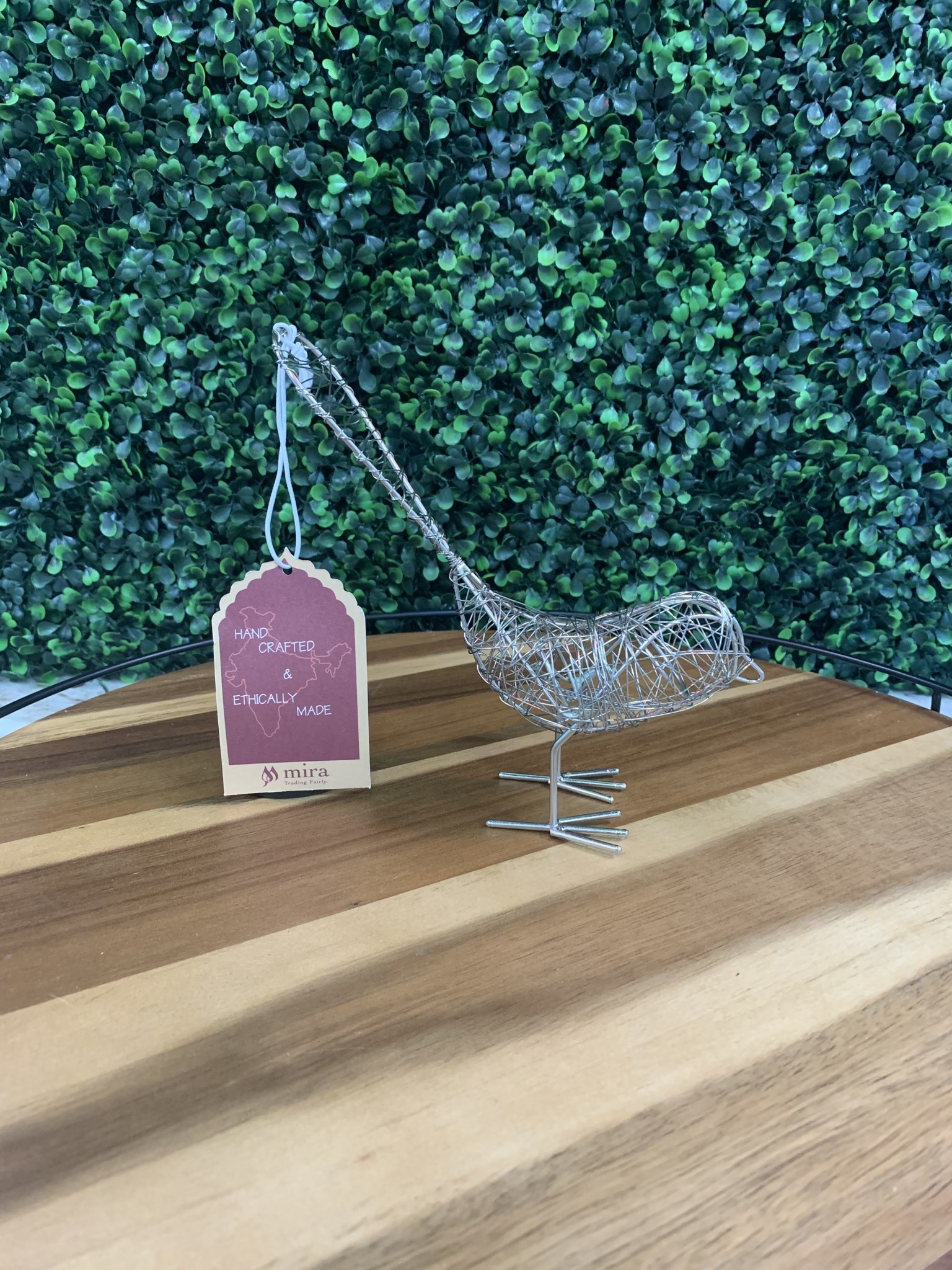 Silver Wrapped Wire Birds (Set of 2) - Prim in Proper