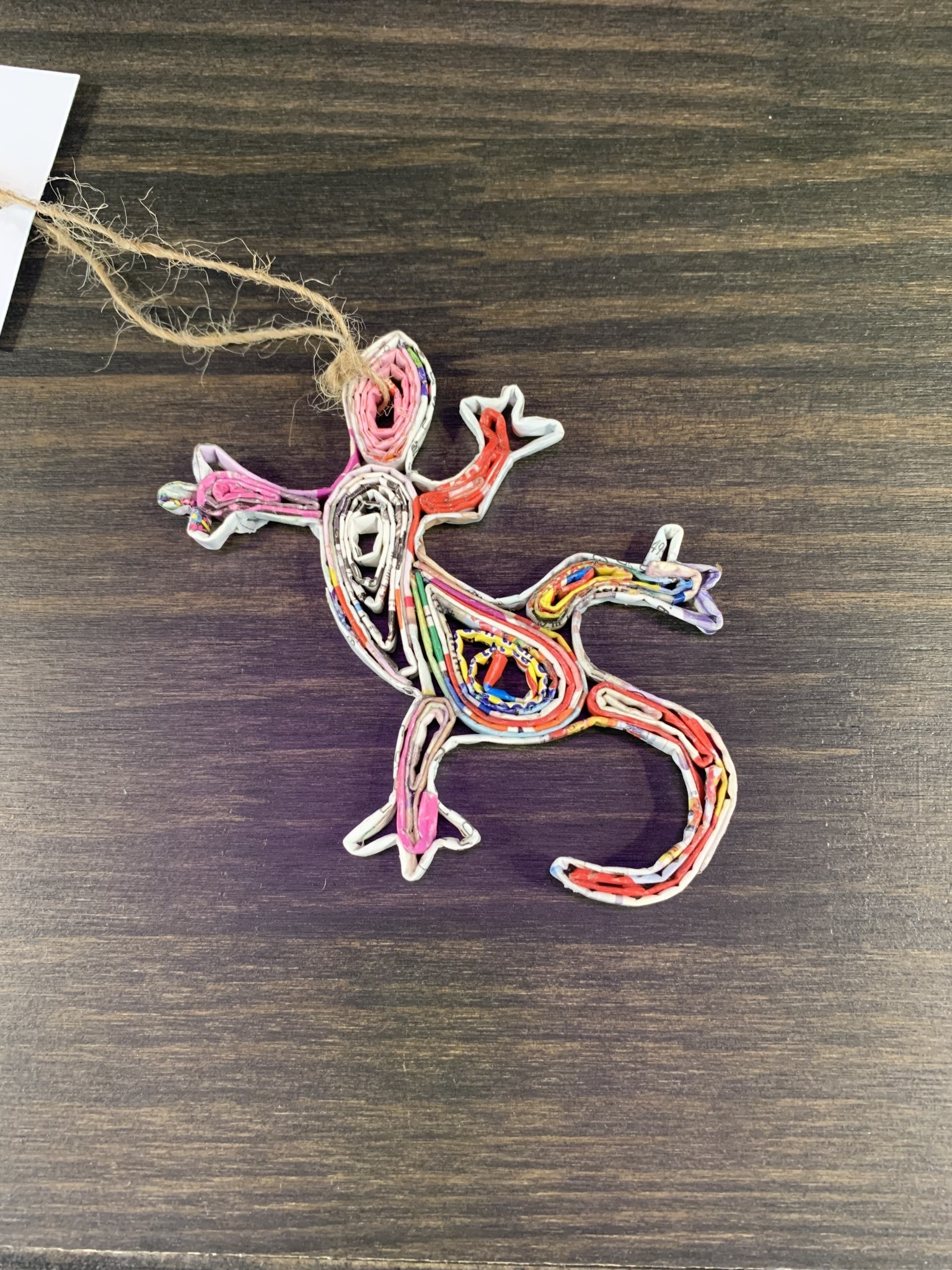 Recycled Paper Gecko Ornament - Prim in Proper