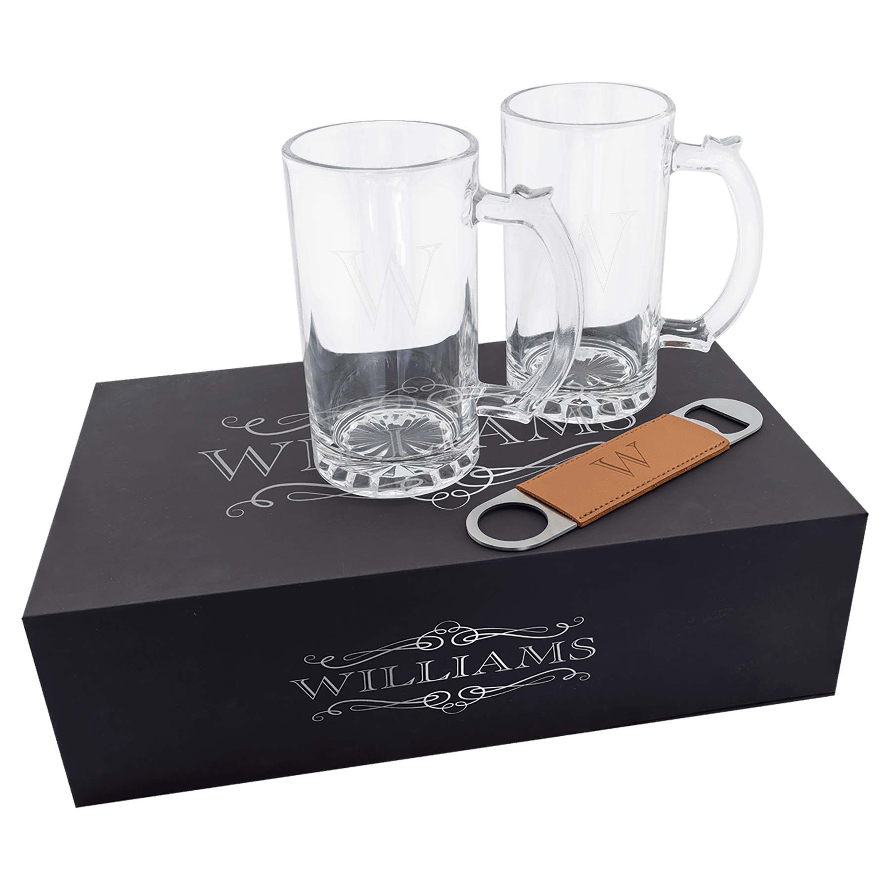 Beer Mug Set 14 oz. w/ Bottle Opener & Box - Prim in Proper