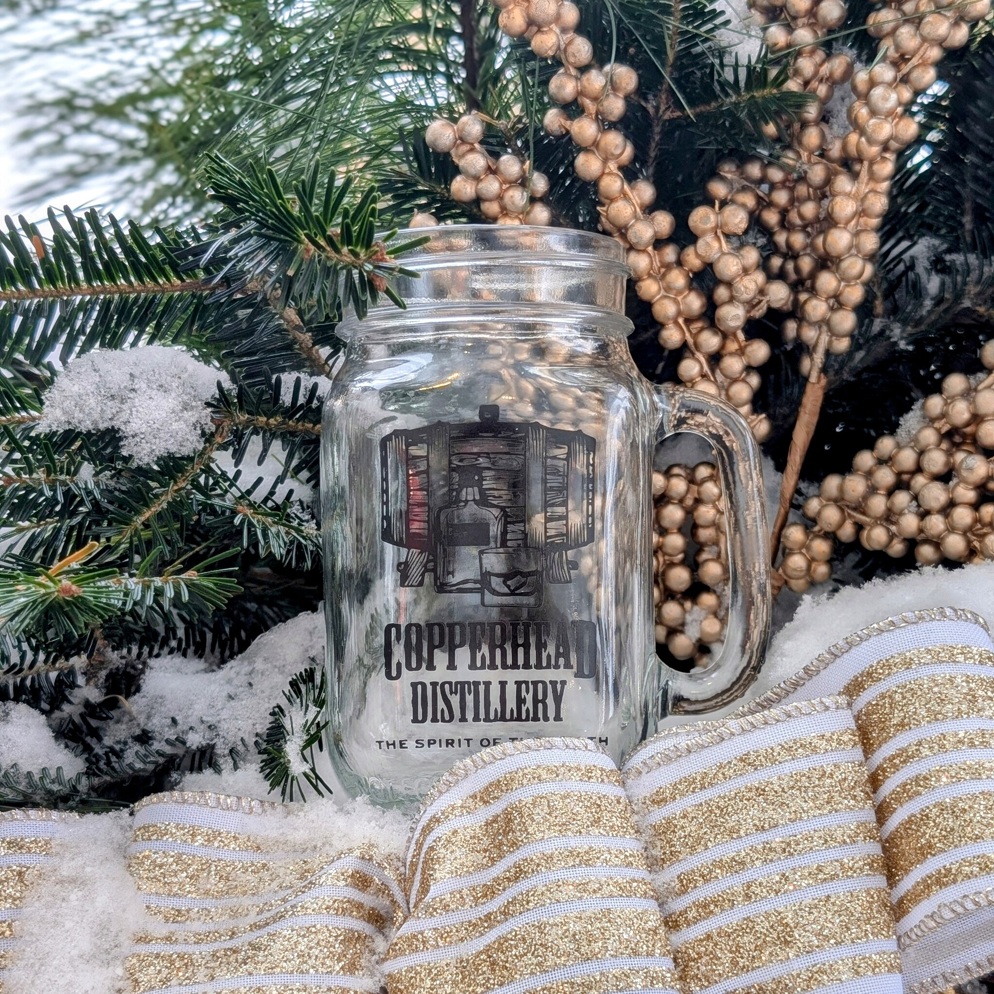 COPPERHEAD MASON JAR GLASS - COPPERHEAD DISTILLERY