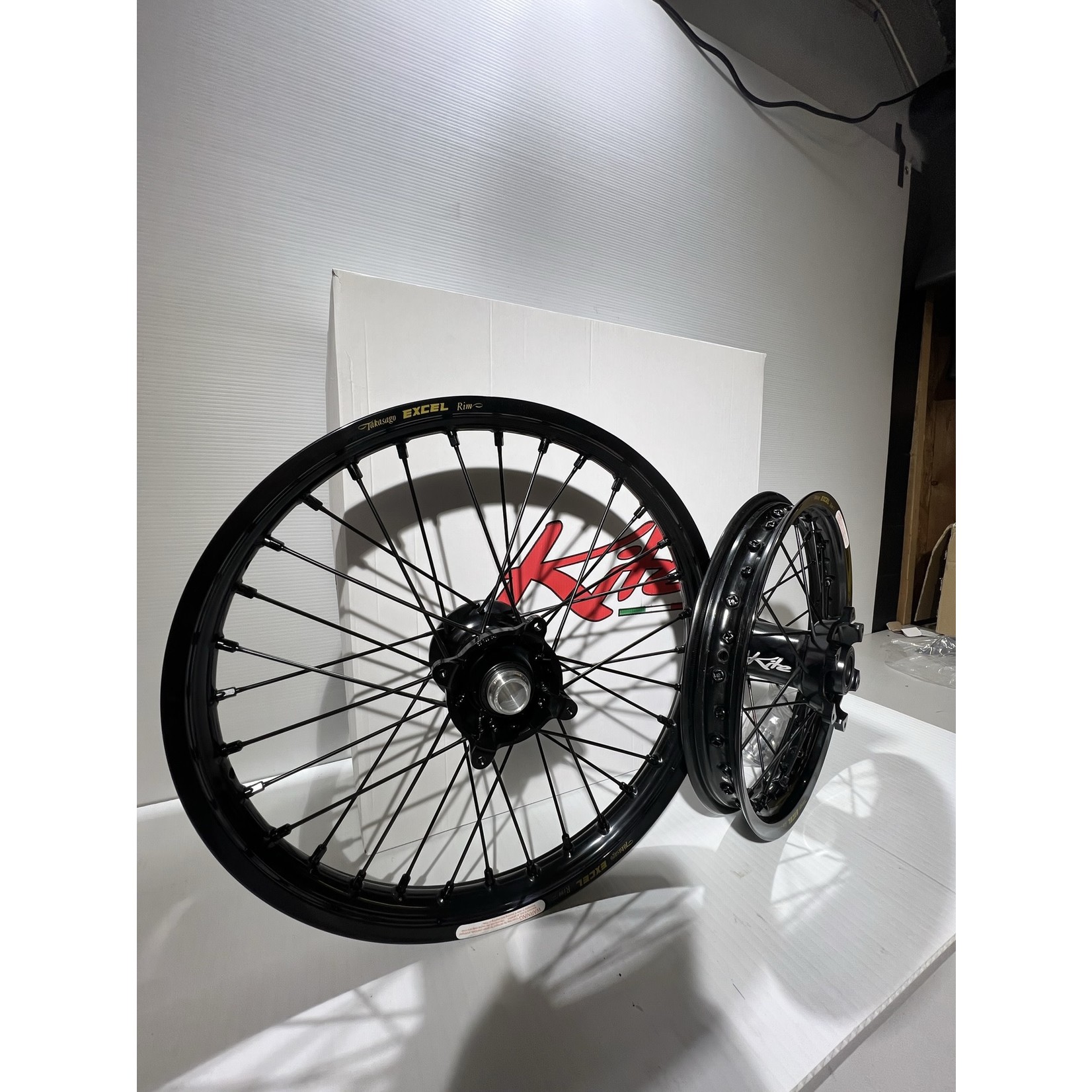 KITE KITE WHEEL SET 14/17 - KTM/ GASGAS/ HUSQVARNA 85SX ALL BLACK - MXTIRE