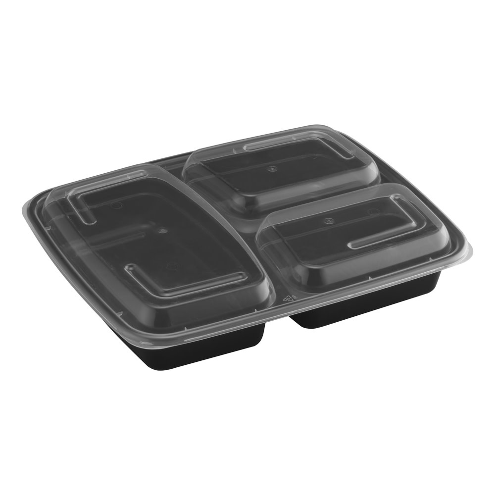 Gladway TY-339 / RCT339 - 39oz Rectangular Microwaveable Container with ...