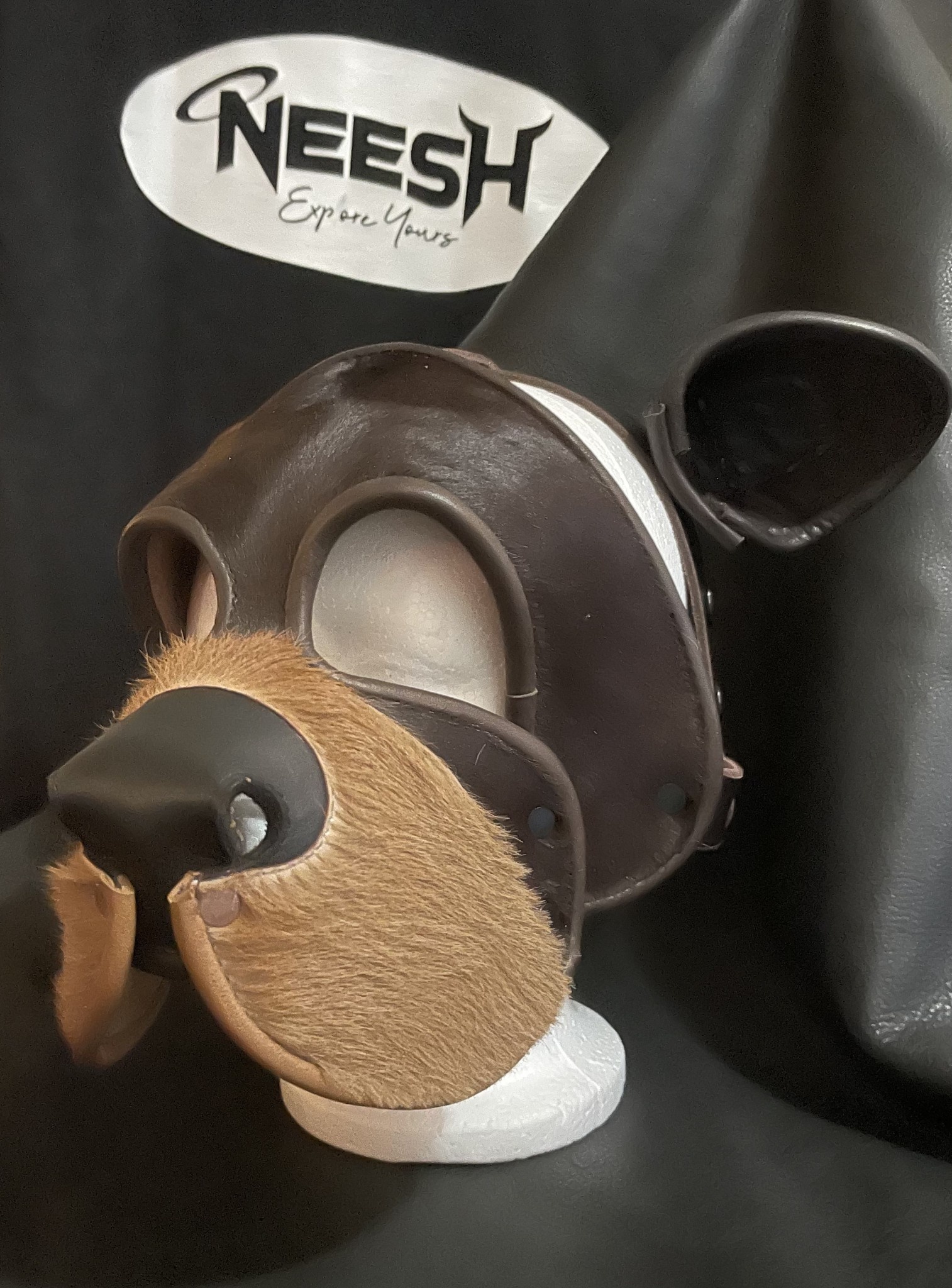 P & C Creations Custom Leather Hoods Brn/Brn Brown Bear - Neesh LLC