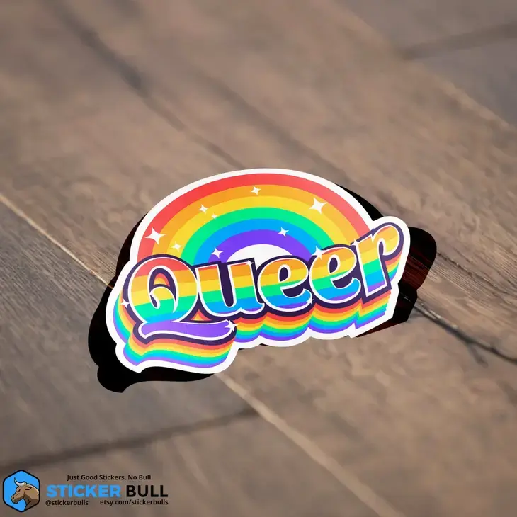 Queer Rainbow LGBTQIA+ Support Pride Sticker - Neesh LLC