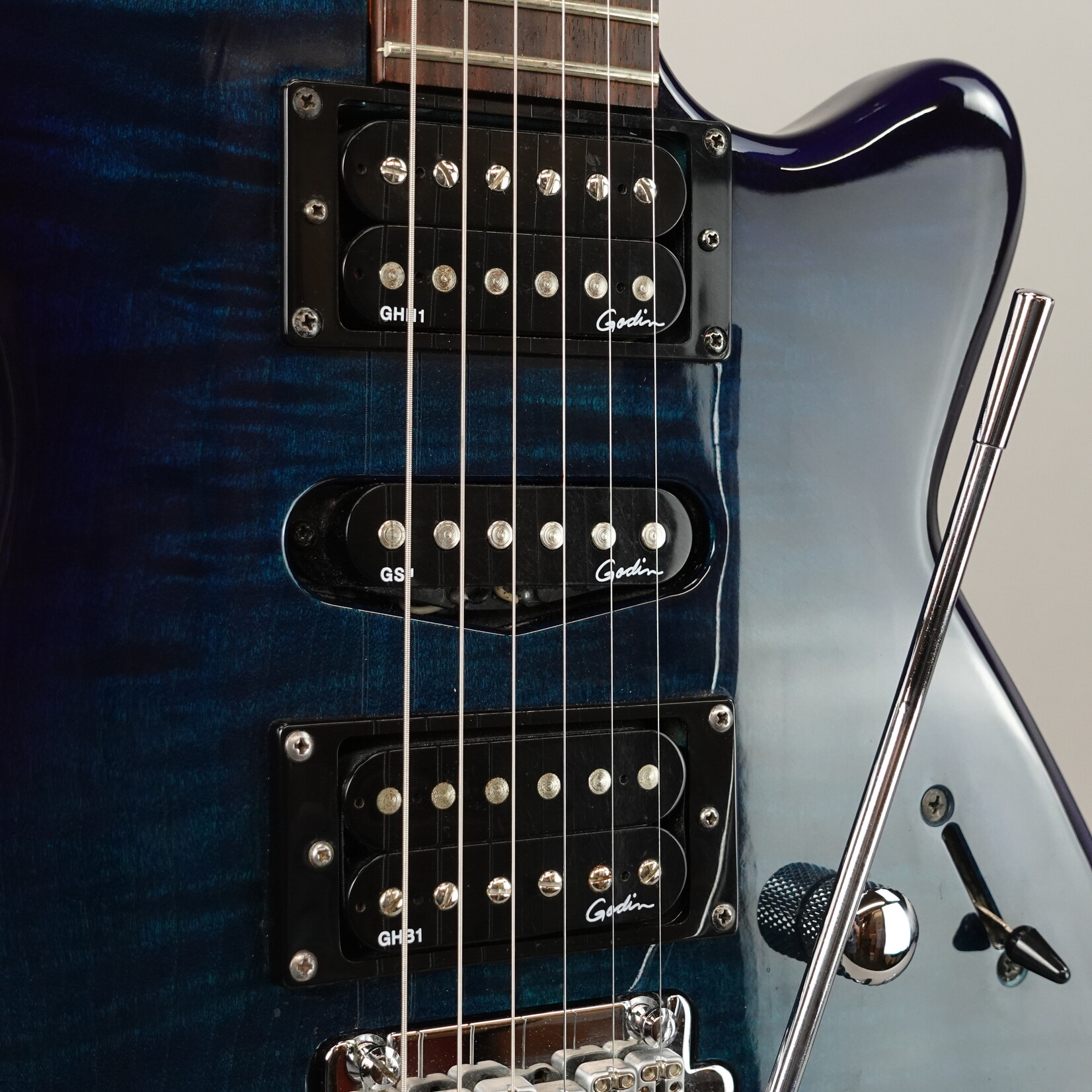 Godin Solidac Electric Guitar W/Gig Bag - Transparent Blue (Used ...