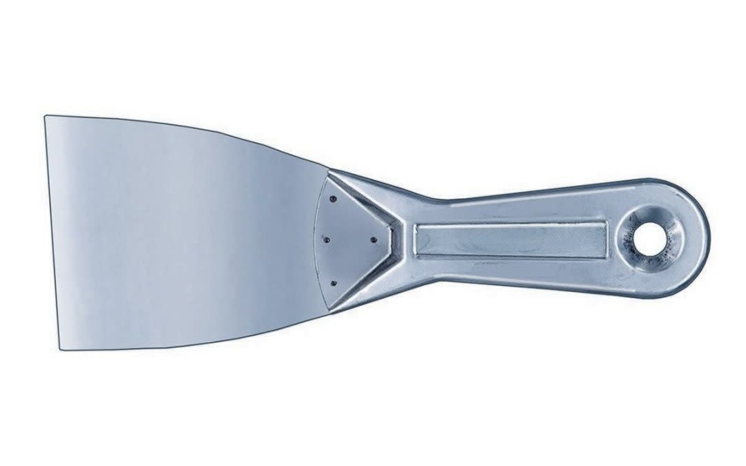 3" Flex All Steel Wall Scraper, labelled - Crazy4Tools