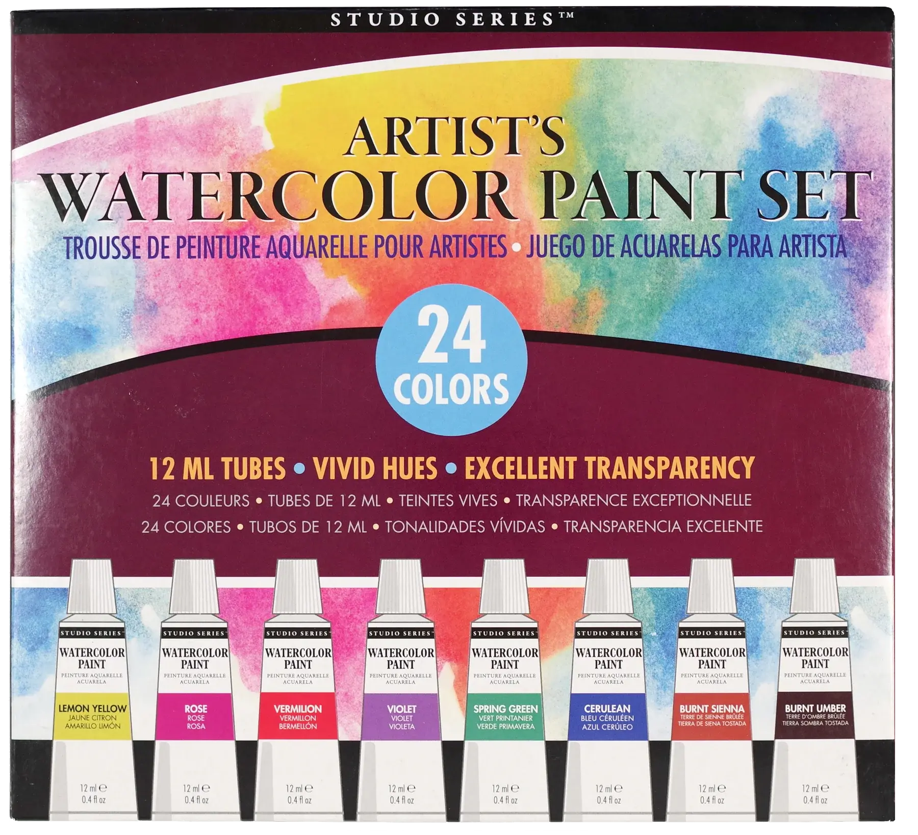 Studio Series Watercolor Paint Set (24 colors) - Maxima Gift and Book ...