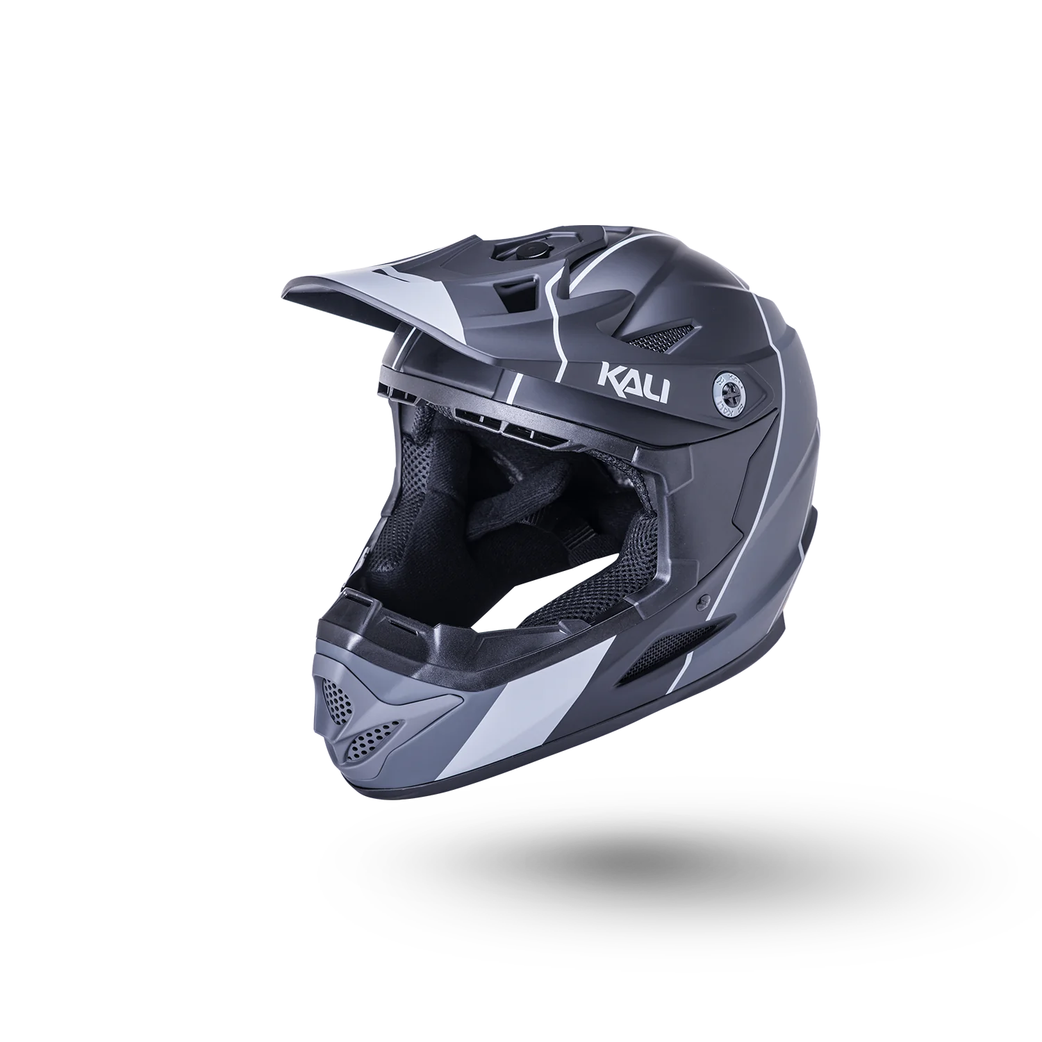 Kali - Zoka - Full Face Helmet - Matte Black/Grey Stripe | Cartersville Bicycle Service & Supply
