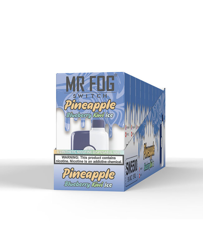 MR FOG SWITCH 5500 PUFFS Pineapple Blueberry Kiwi Ice - Mr Fog Canada MR FOG SWITCH 5500 PUFFS Pineapple Blueberry Kiwi Ice - Mr Fog Canada