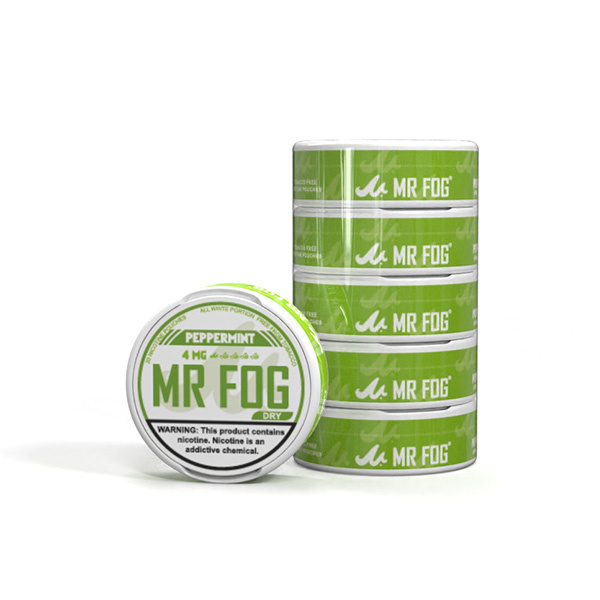 [DRY] MR FOG NICOTINE POUCHES PACK OF 5 PEPPERMINT 4MG - Mr Fog Canada