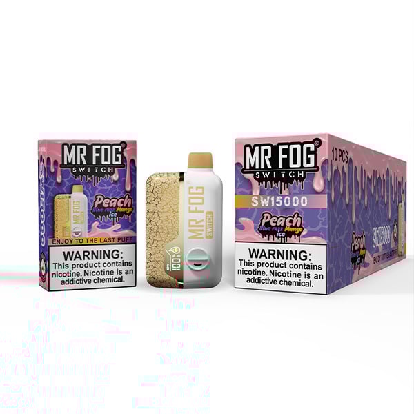 MR FOG SWITCH 15000 PUFFS Peach Blue Razz Mango Ice - Mr Fog Canada