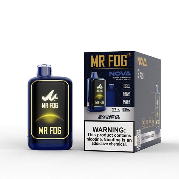 MR FOG NOVA Blue Razz Steezy Sour Lemon Ice - Mr Fog Canada