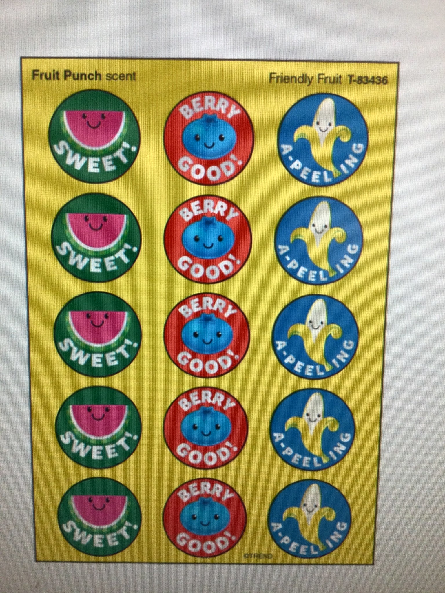 Fruit Punch Stinky Stickers Fruit Punch Stinky Stickers - School Spot