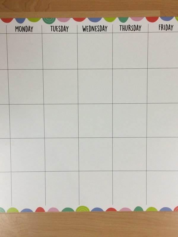 Rainbow Doodles Calender Chart - School Spot