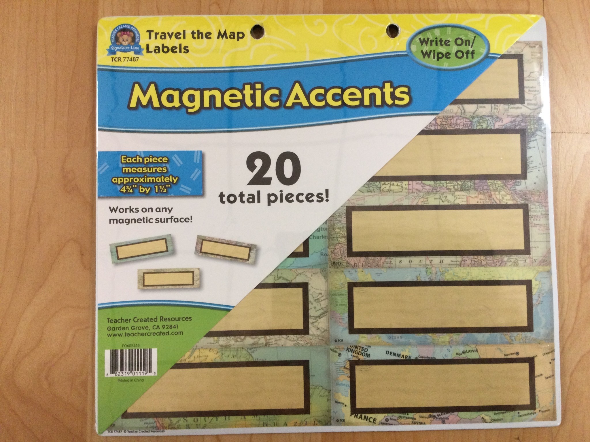 Travel the Map Magnetic Labels - School Spot