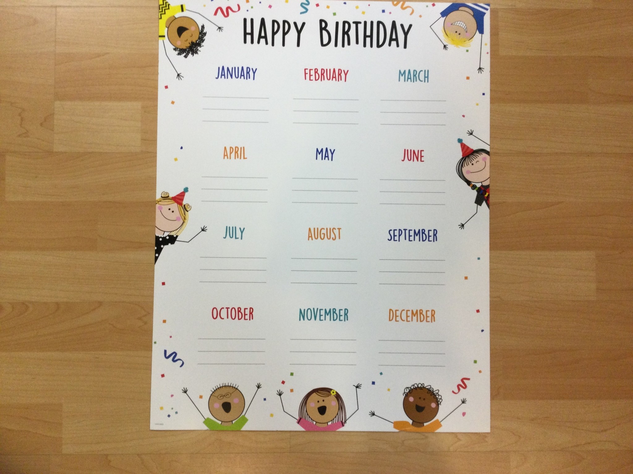 Stick Kids Happy Birthday Chart - School Spot