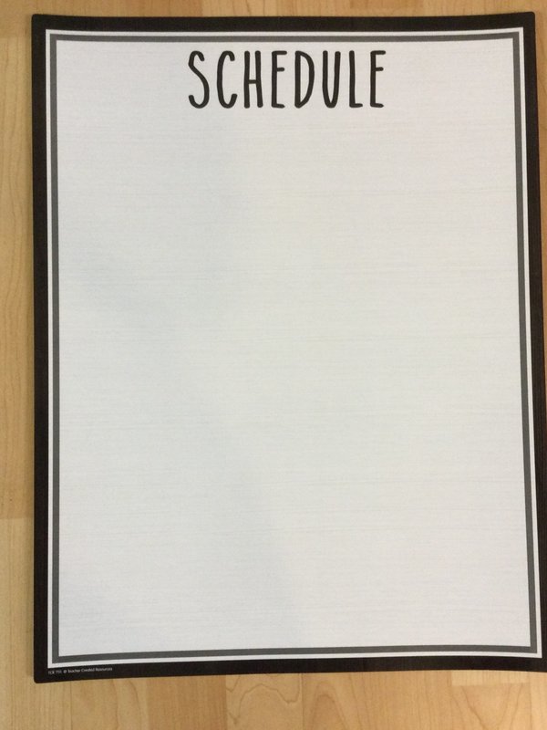 Modern Farmhouse Schedule Chart - School Spot