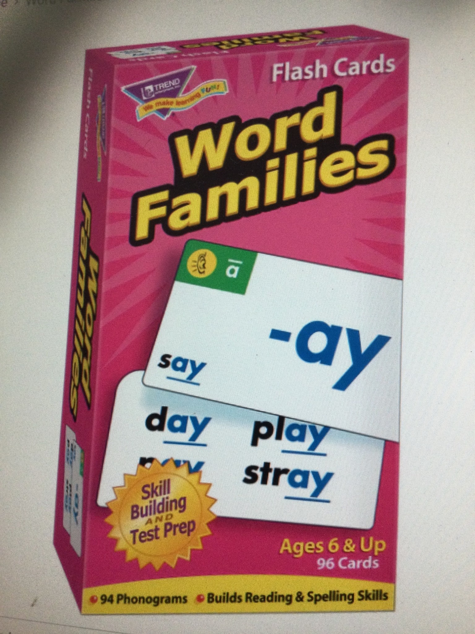 Word Families Flash Cards Word Families Flash Cards - School Spot