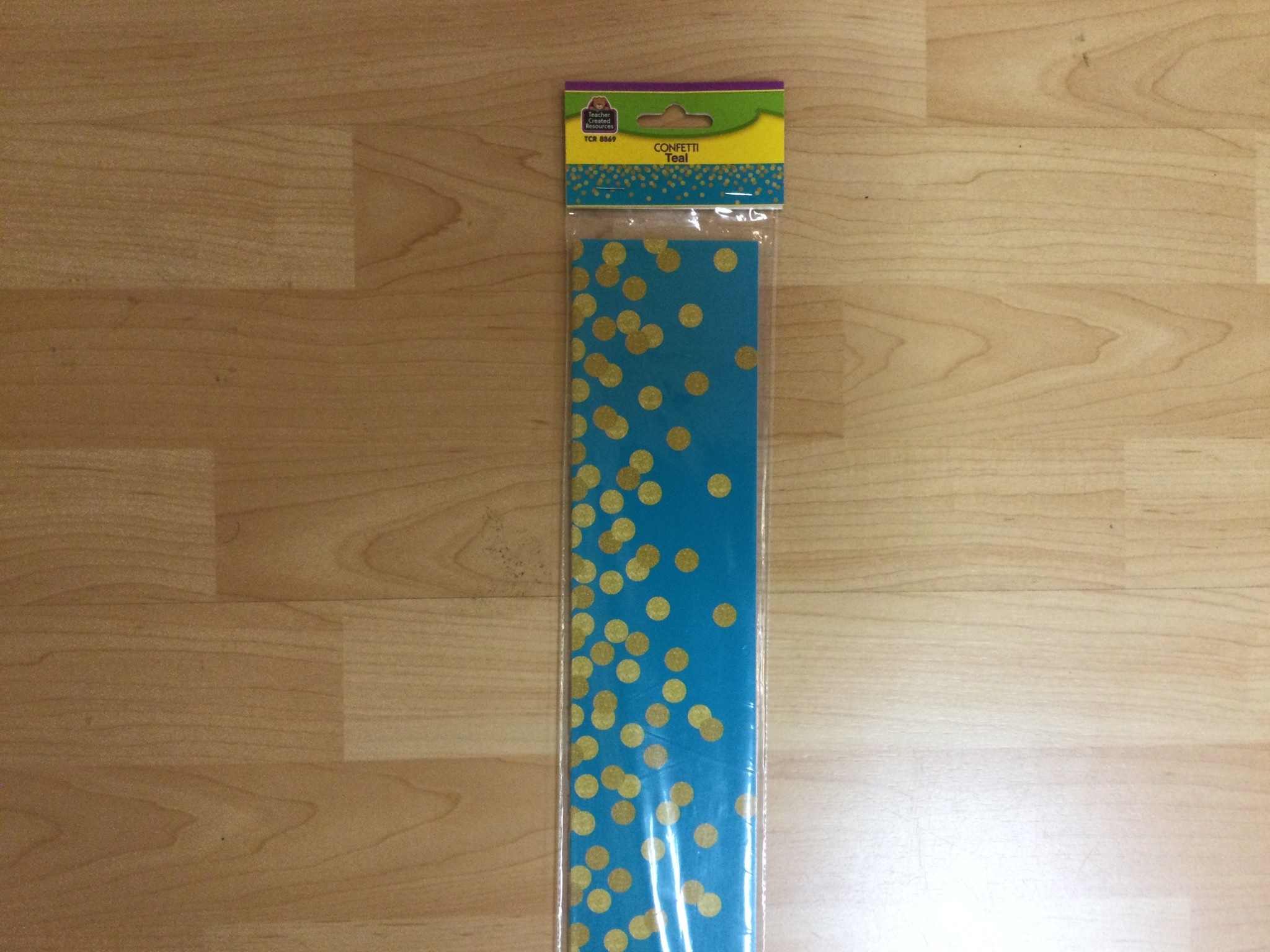 Teal Confetti Straight Border Teal Confetti Straight Border 35 ...