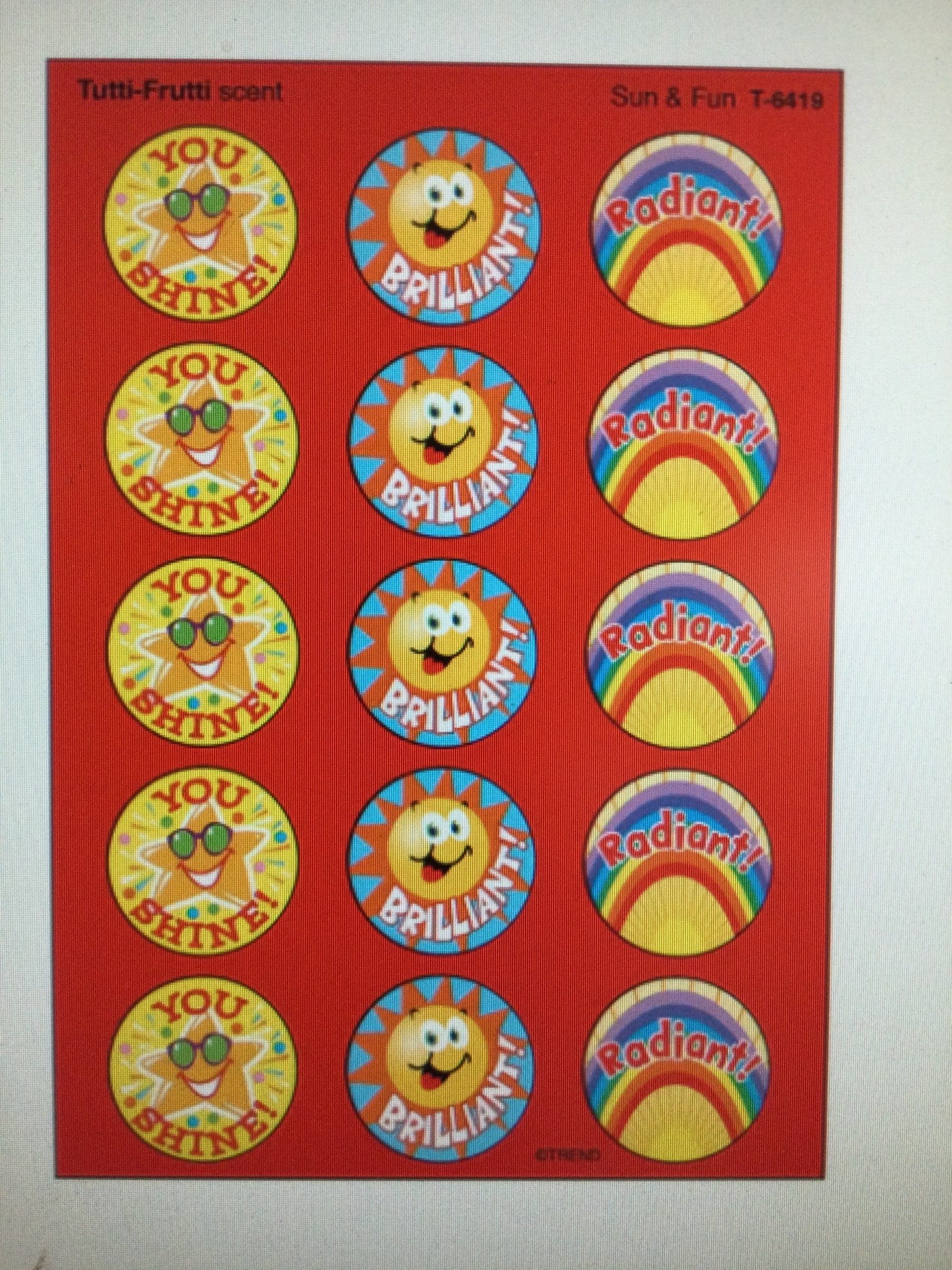 Sun and Fun Stinky Stickers (60) - School Spot