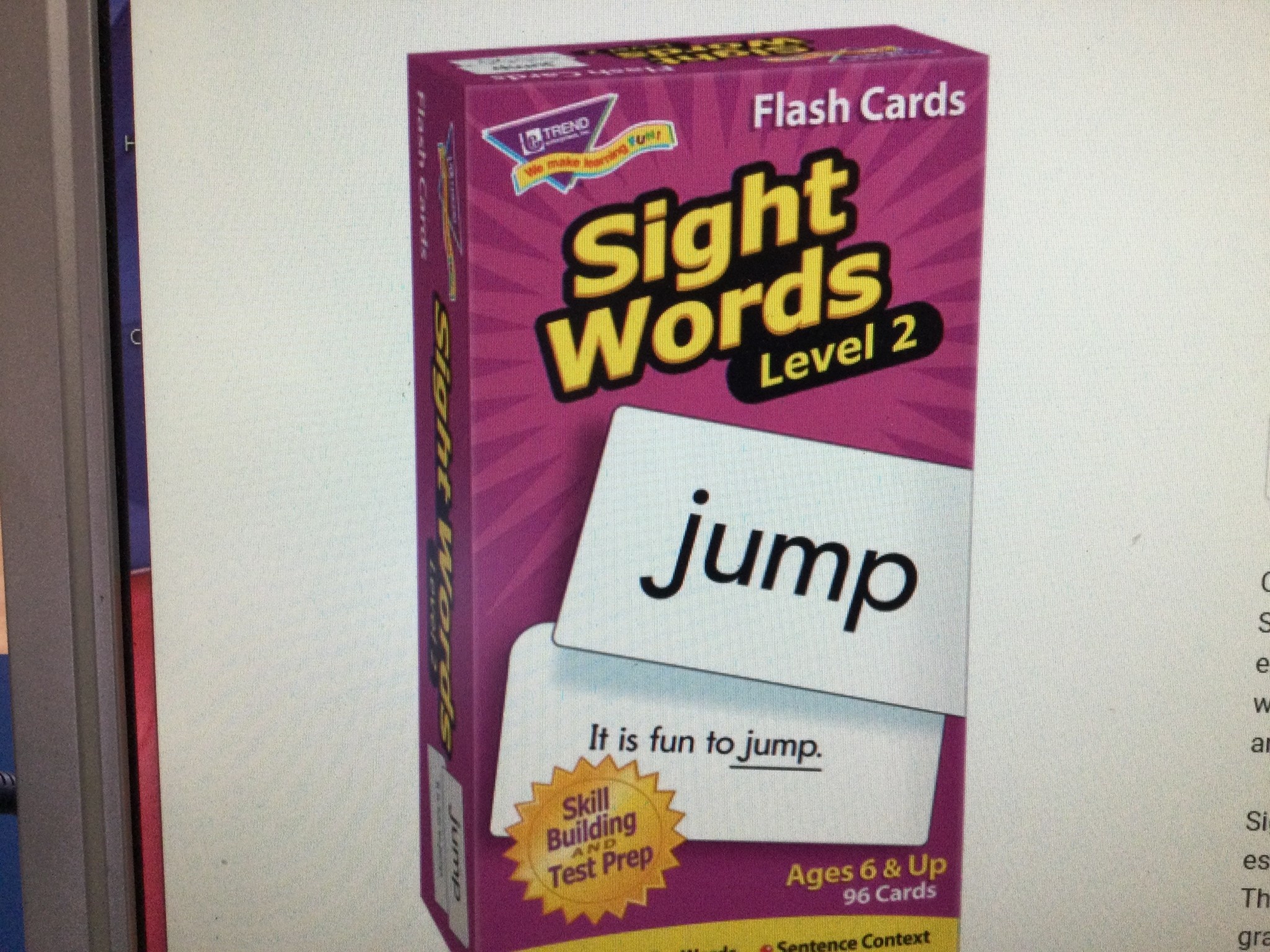 Sight Words Level 2 Flashcards - School Spot
