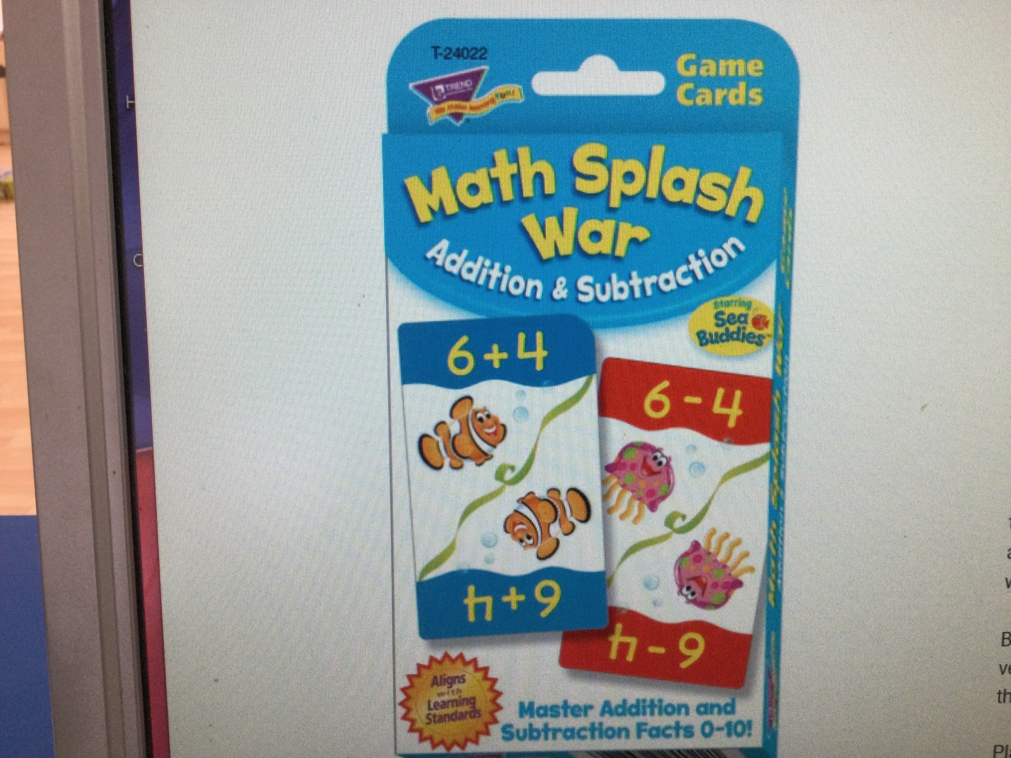Math Splash War Add/Sub Flashcards - School Spot
