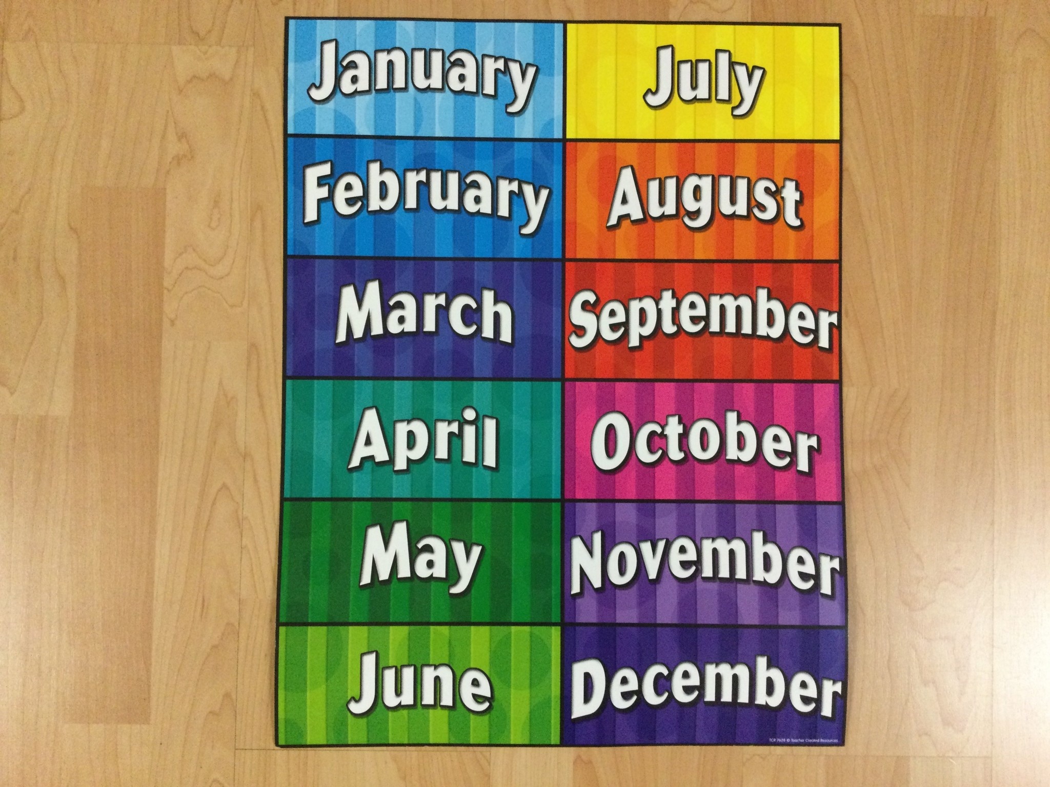 Months of the Year Chart Months of the Year Chart - School Spot