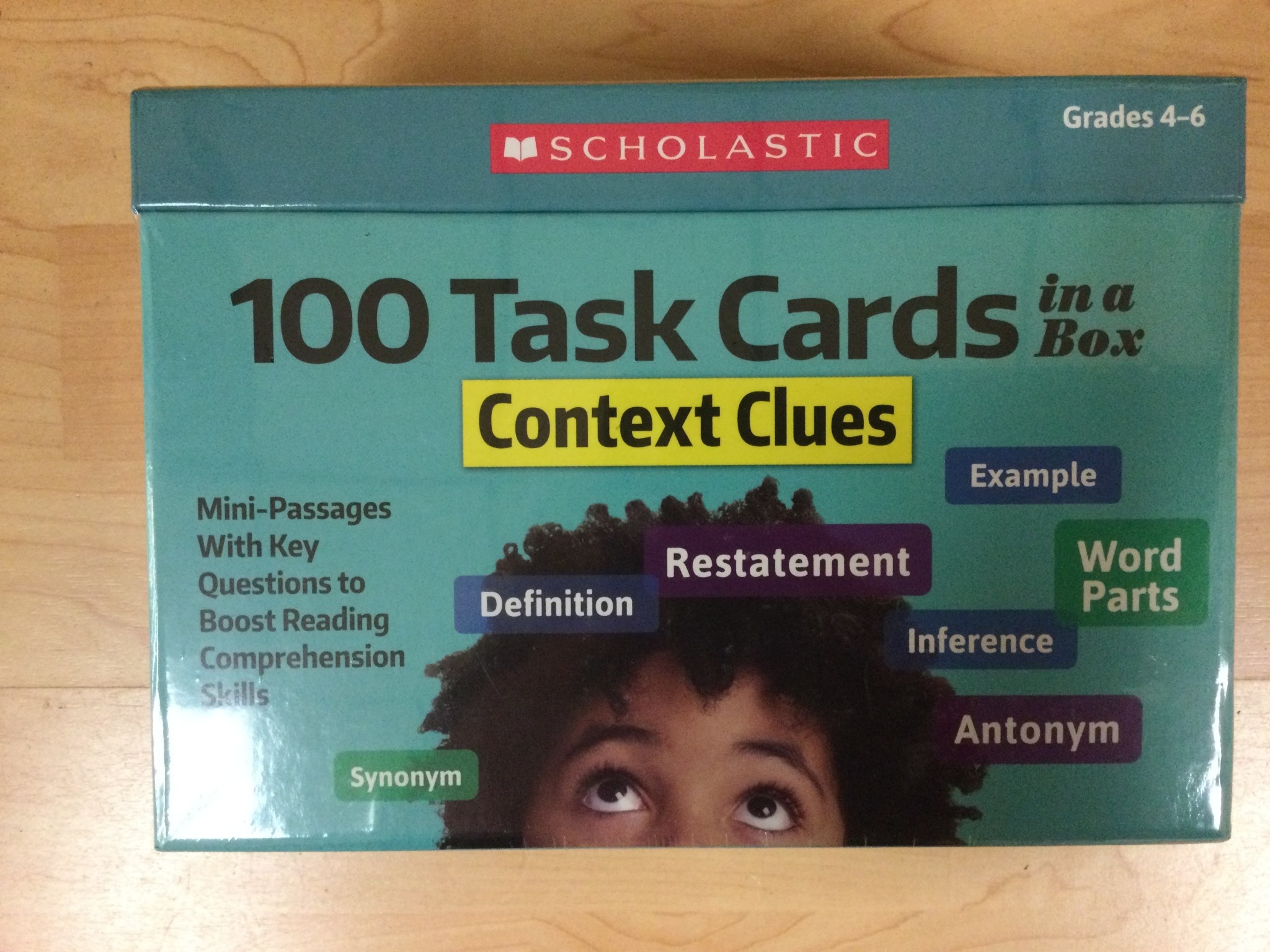 100 Task Cards in a Box: Context Clues - School Spot