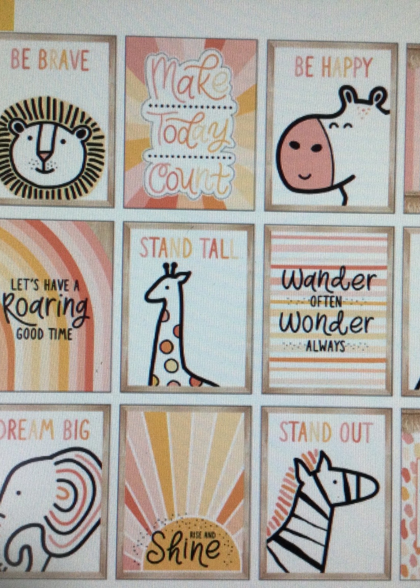 Simply Safari Motivational Mini Poster Set - School Spot