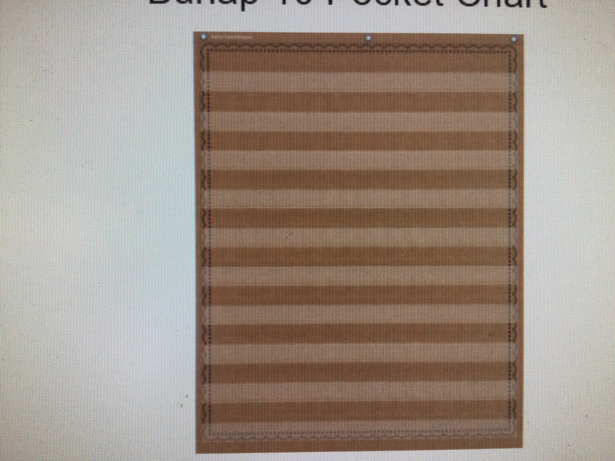 Burlap 10 Pocket Chart - School Spot