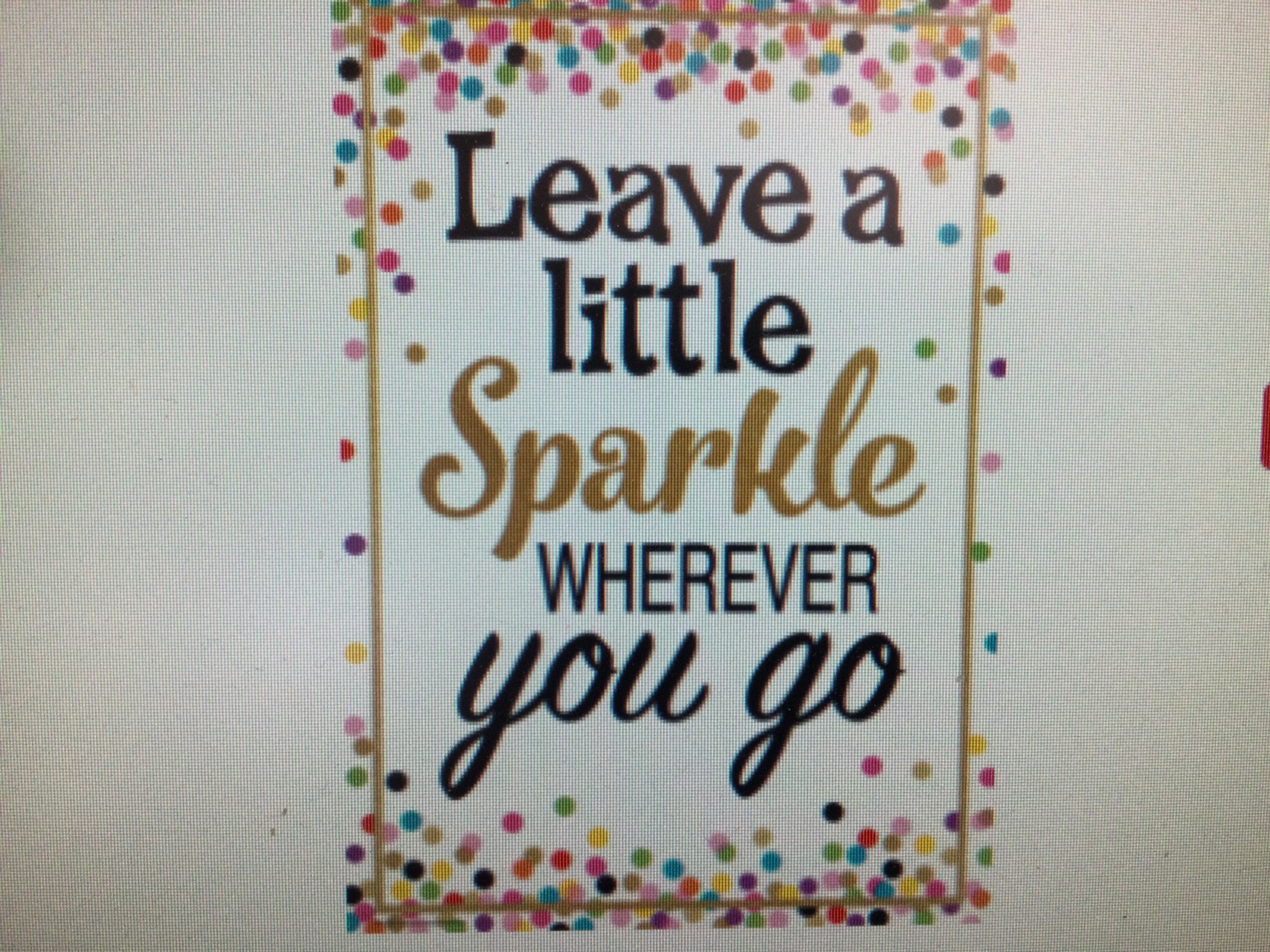 Confetti Leave a Little Sparkle Poster - School Spot Confetti Leave a Little Sparkle Poster - School Spot
