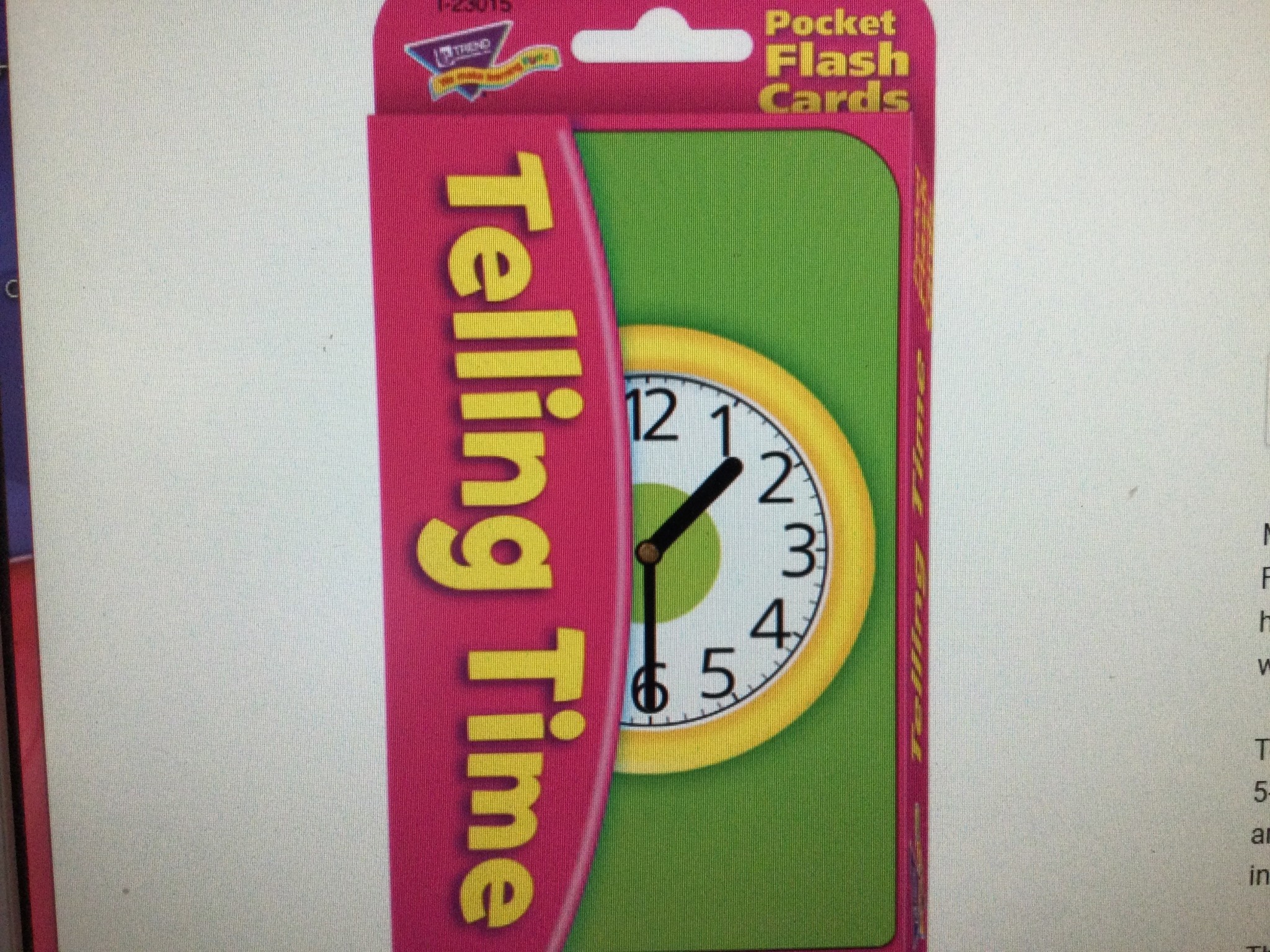 Telling Time Flash Cards 52pc - School Spot
