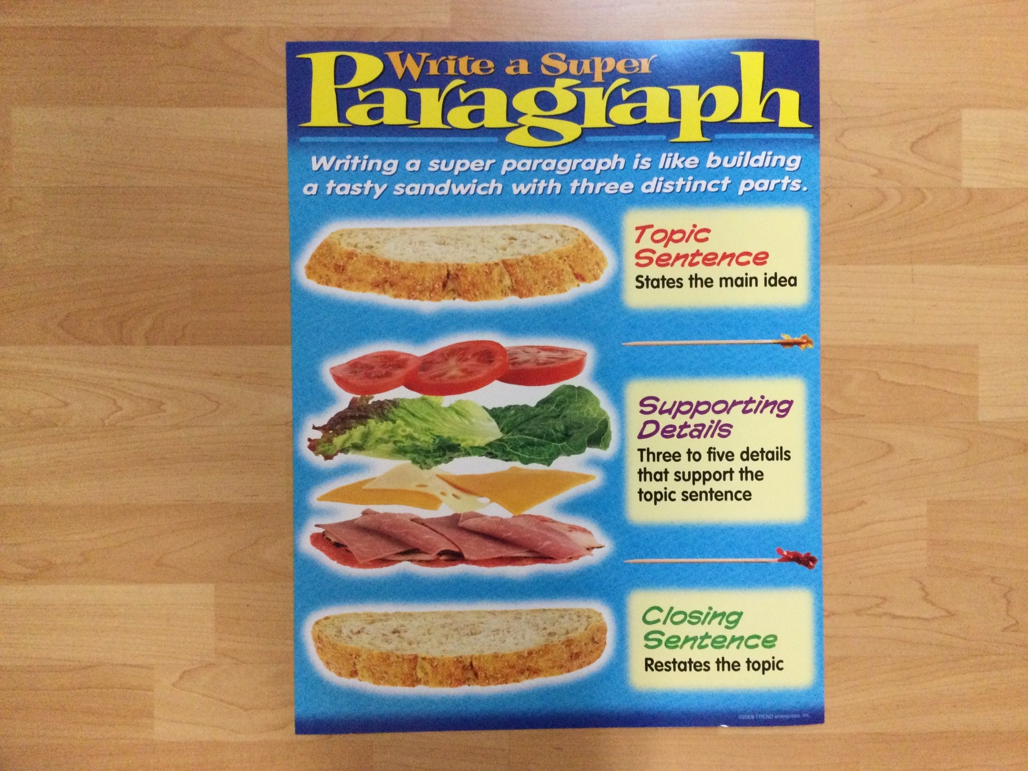 Write a Super Paragraph Chart - School Spot