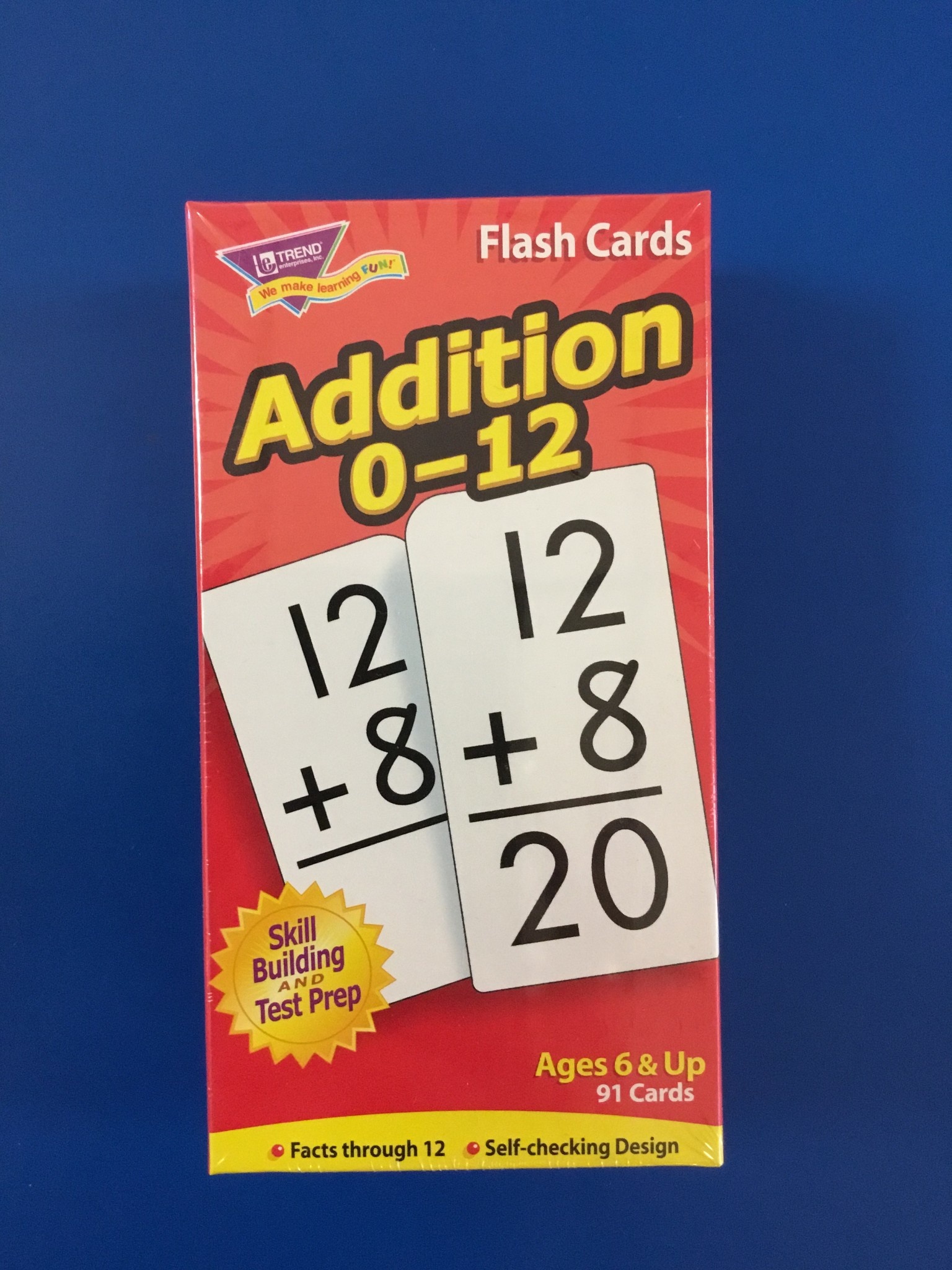 Addition 0-12 Flash Cards - School Spot