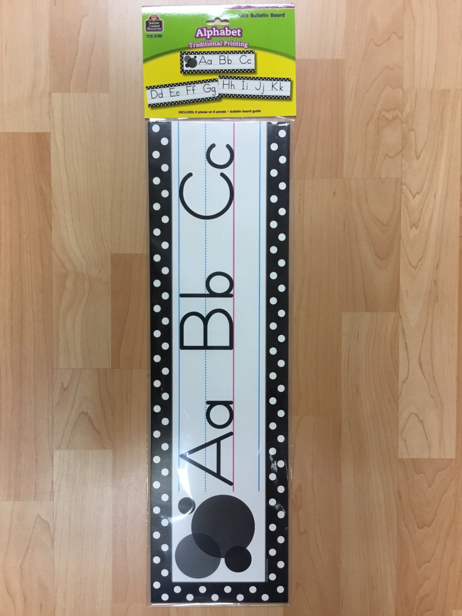 Black Polka Dot Manuscript Alphabet Line - School Spot