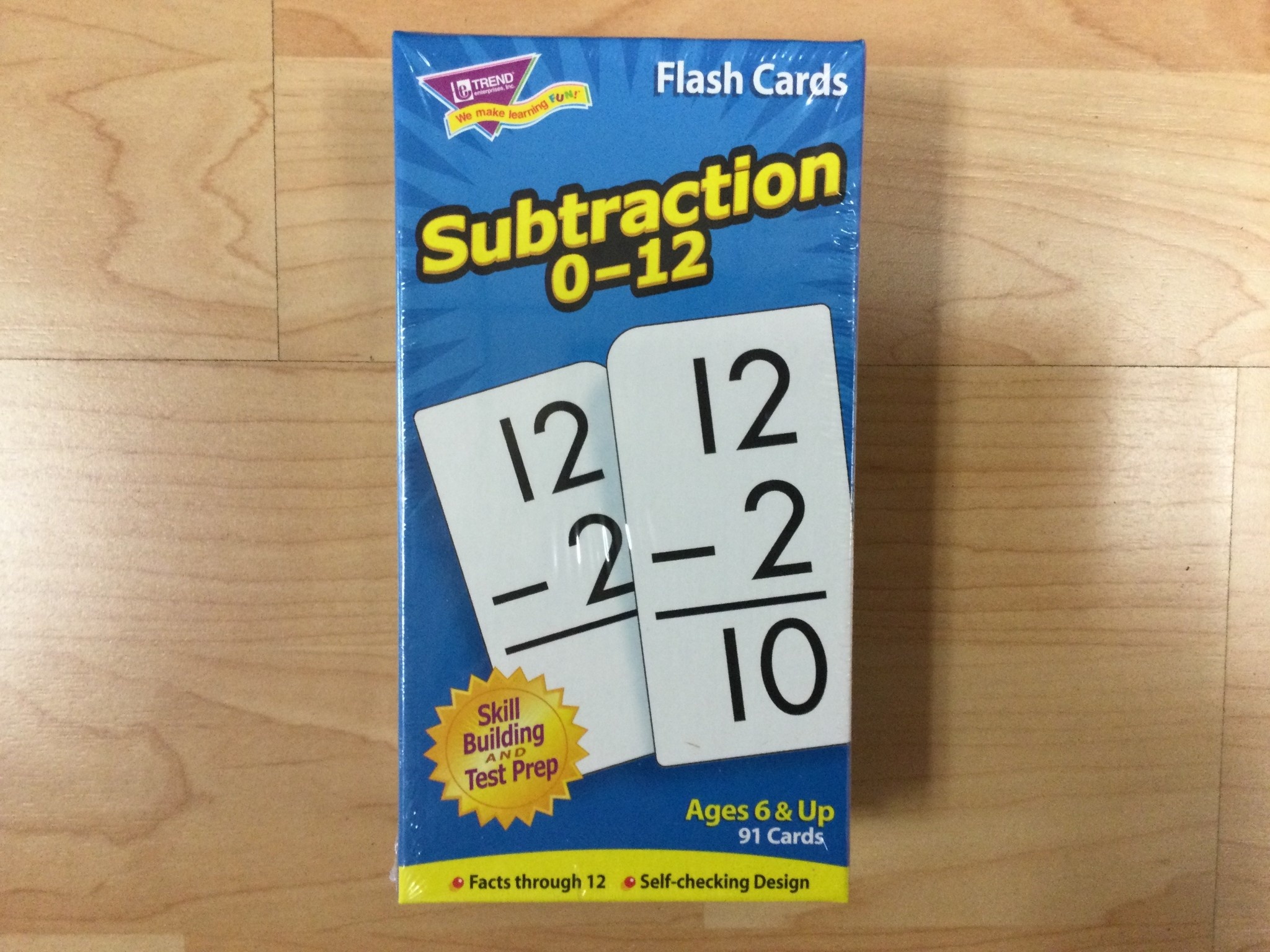 Subtraction 0-12 Flash Cards - School Spot
