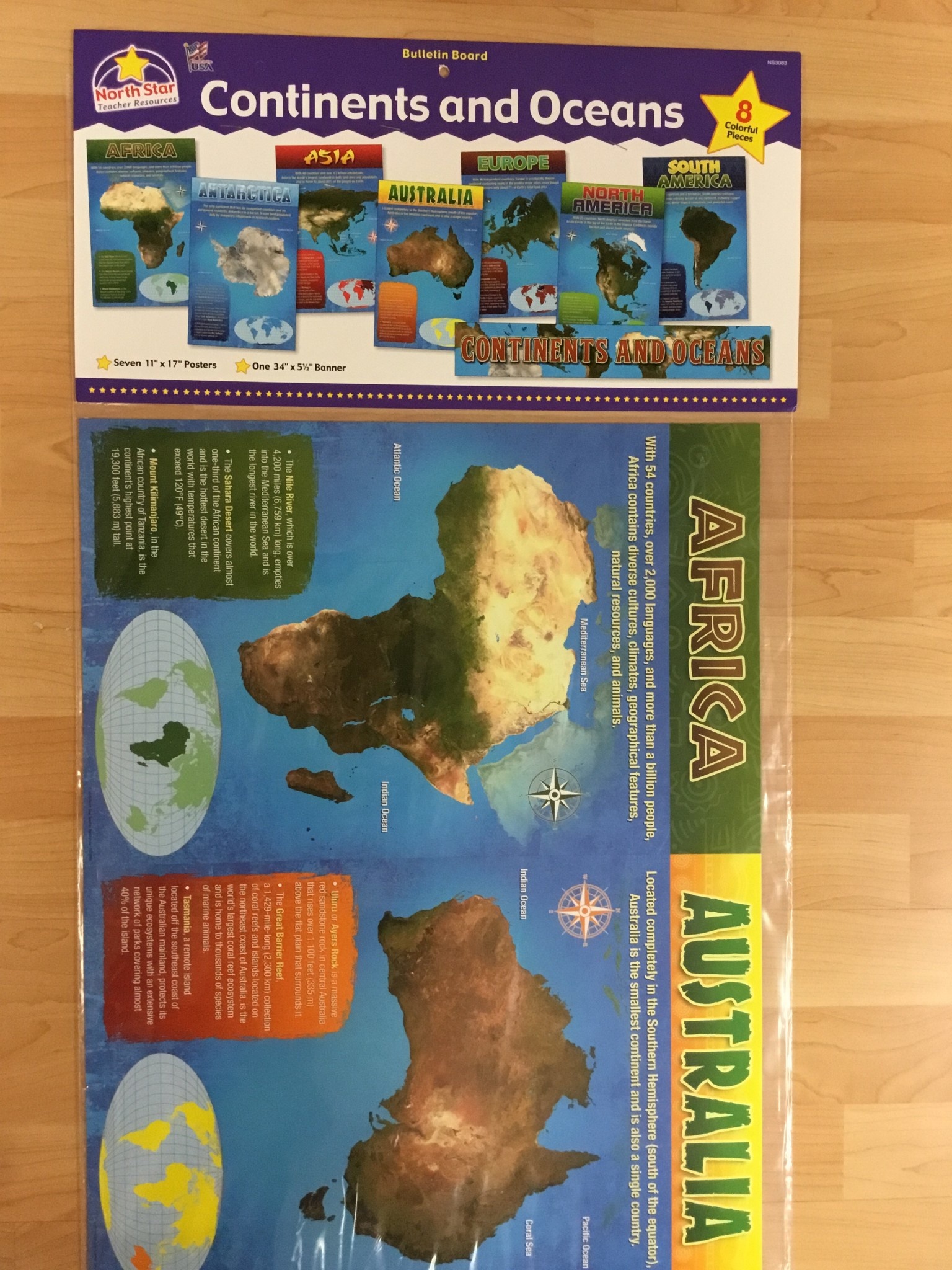 Continents & Oceans Bulletin Board - School Spot