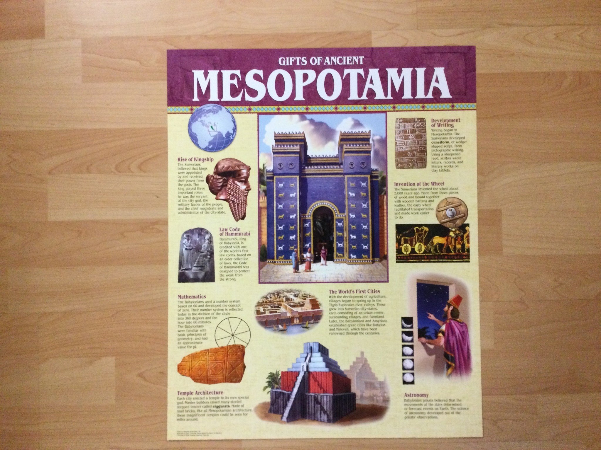 Gifts of Ancient Mesopotamia Chart - School Spot