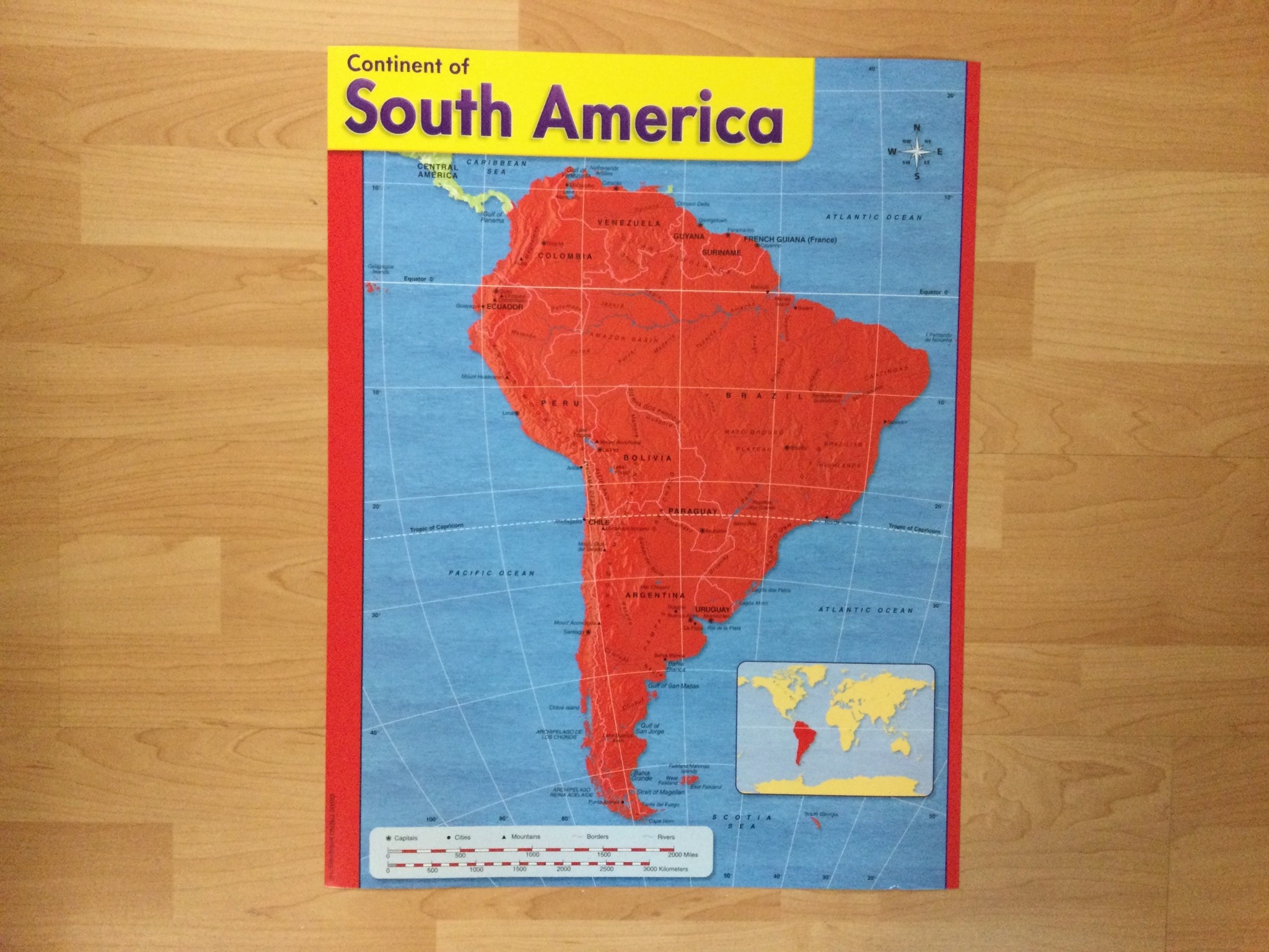 South America Chart - School Spot