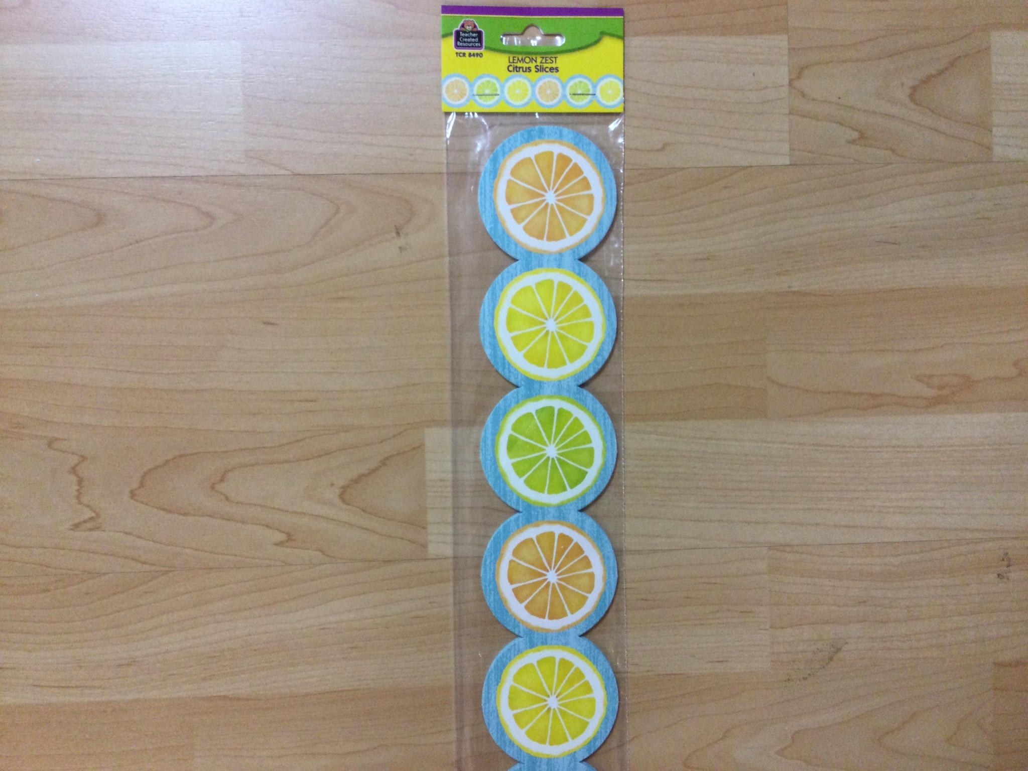Lemon Zest Citrus Slices Border - School Spot