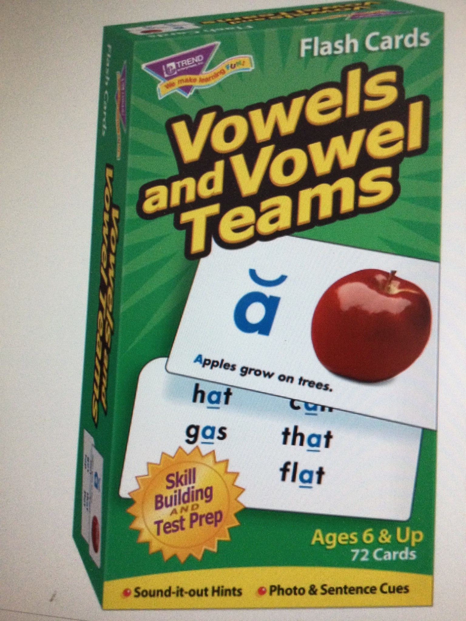 Vowels & Vowel Teams Flash Card - School Spot