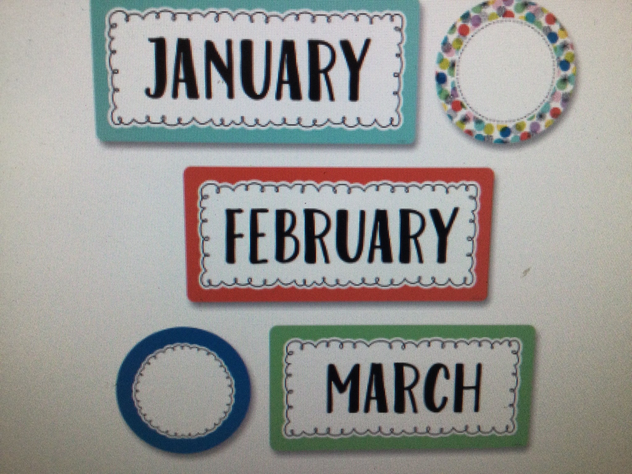 Color Pop Months of the Year - School Spot