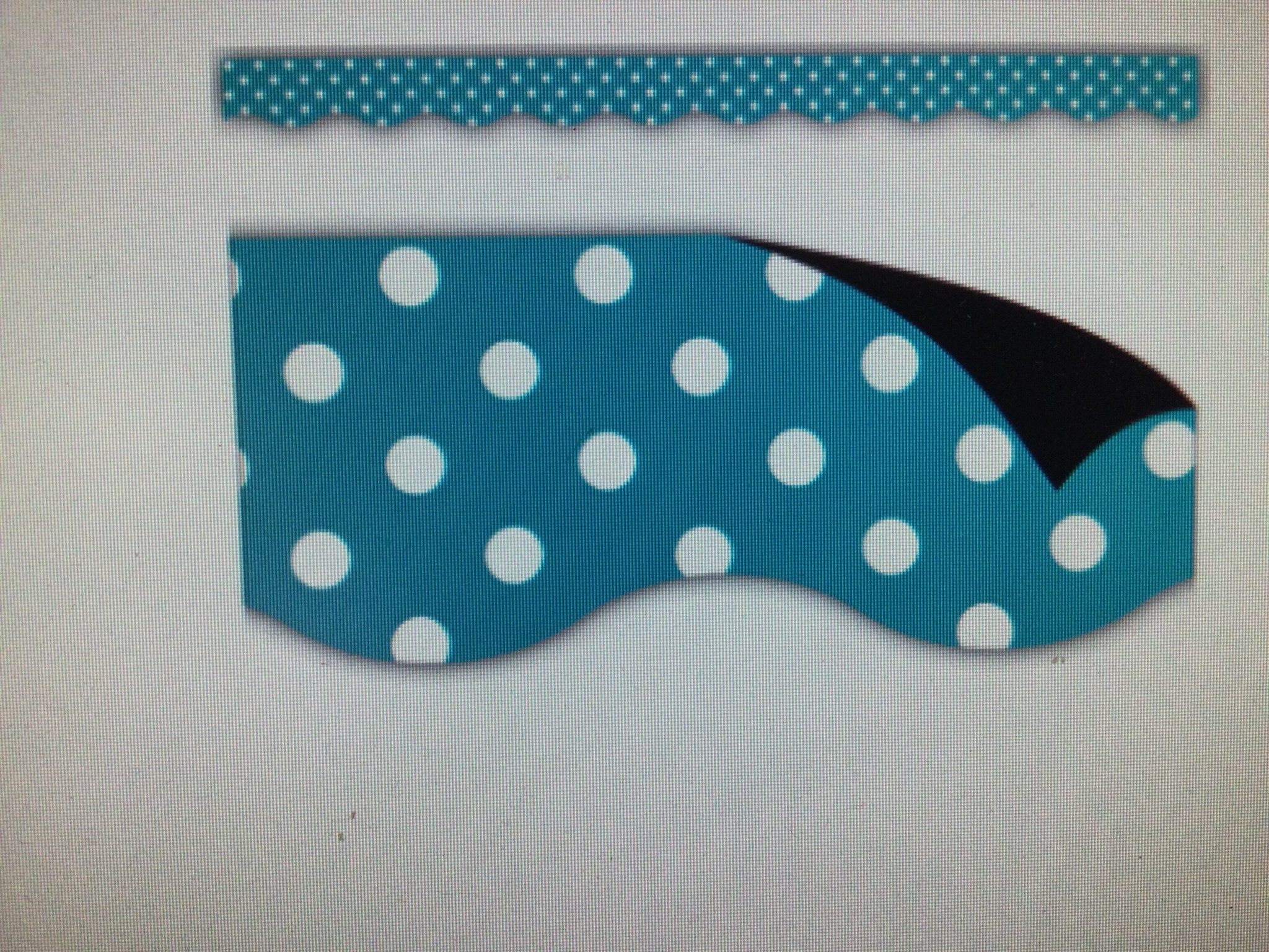 Teal Polka Dots Magnetic Border 24' - School Spot