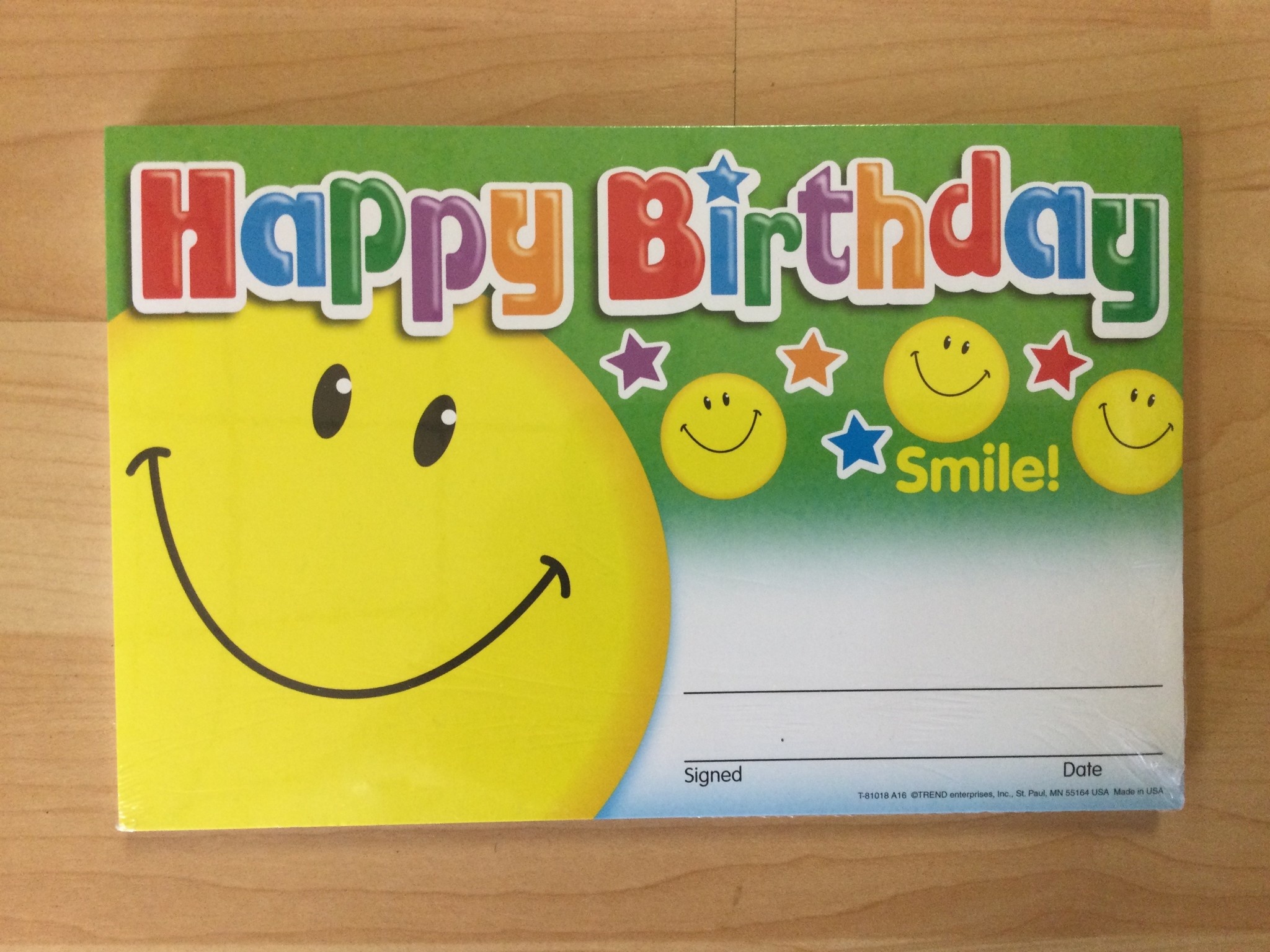 Happy Birthday Smiley Awards - School Spot